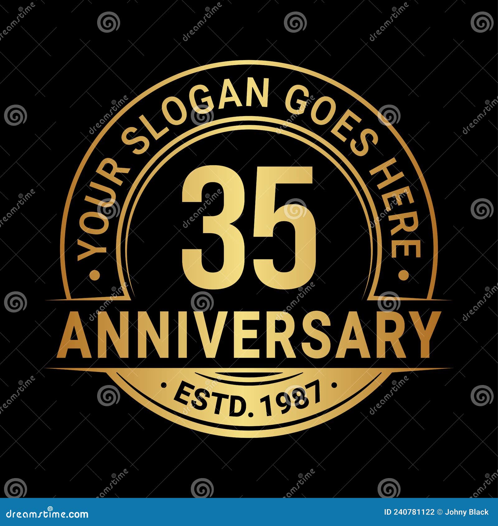 35 Years Anniversary. Anniversary Logo Design. Vector and Illustration ...