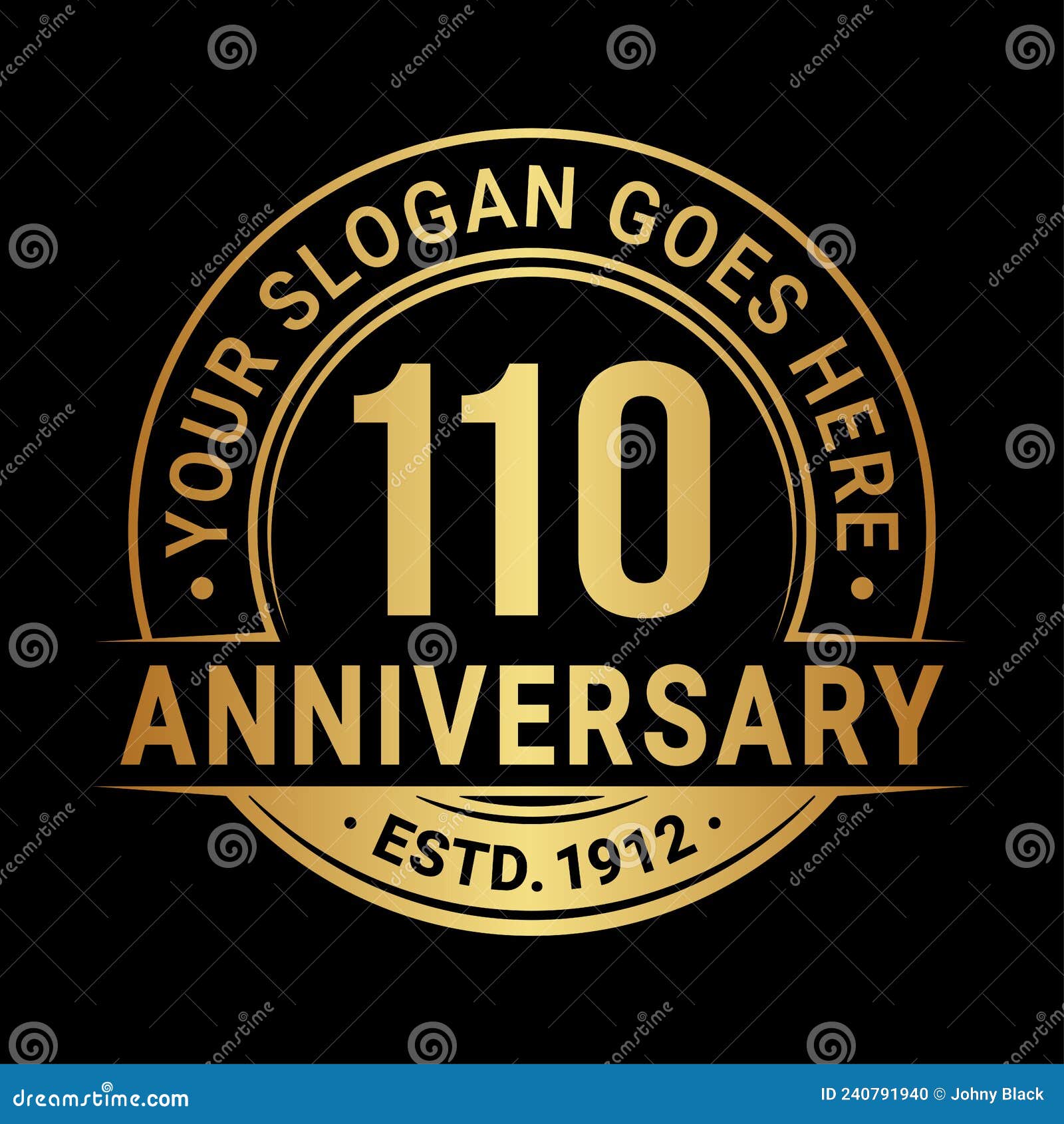 110 Years Anniversary. Anniversary Logo Design. Vector and Illustration ...