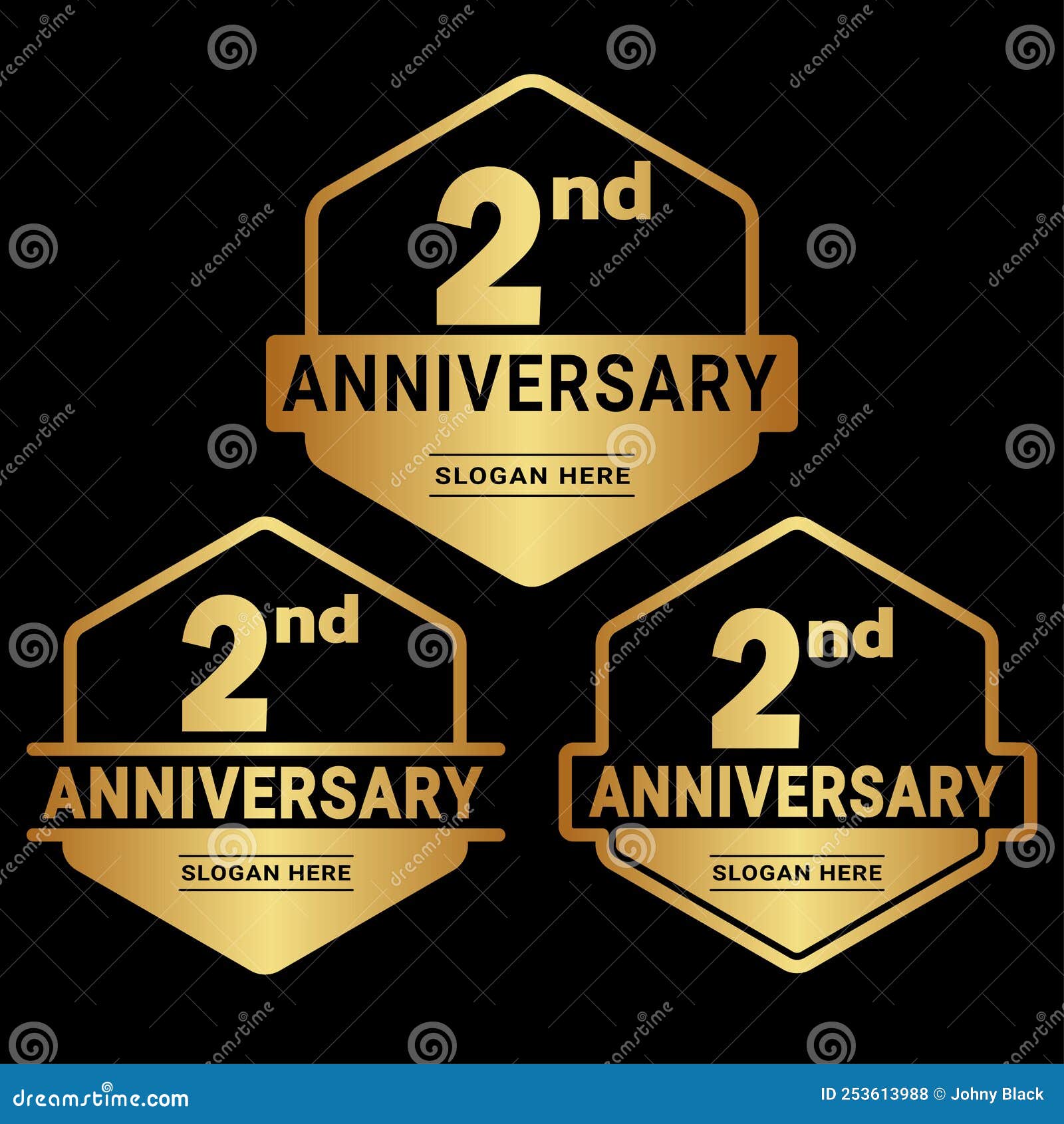 2 Years Anniversary Celebration Logotype. 2nd Anniversary Logo ...