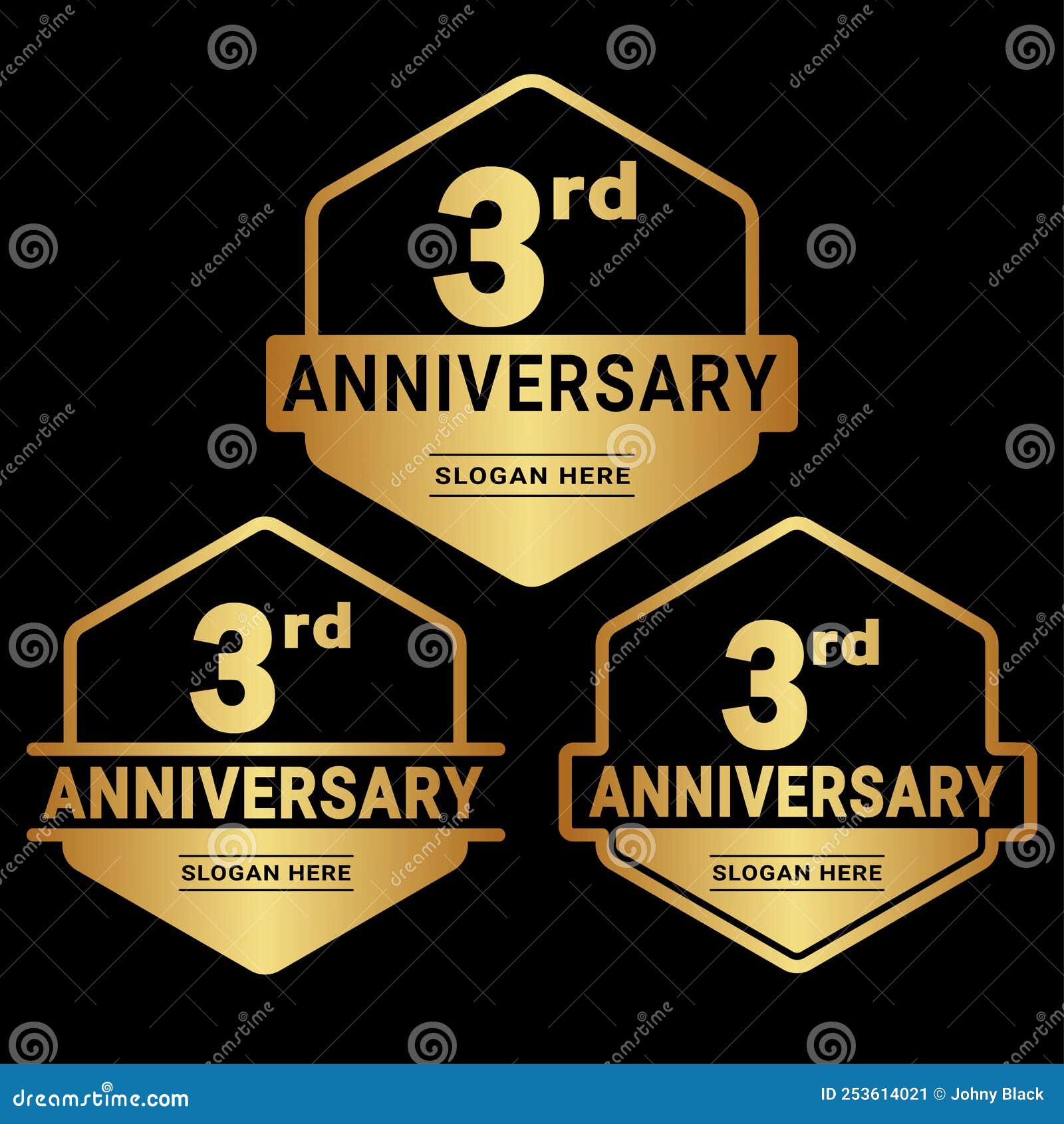 3 Years Anniversary Celebration Logotype. 3rd Anniversary Logo ...