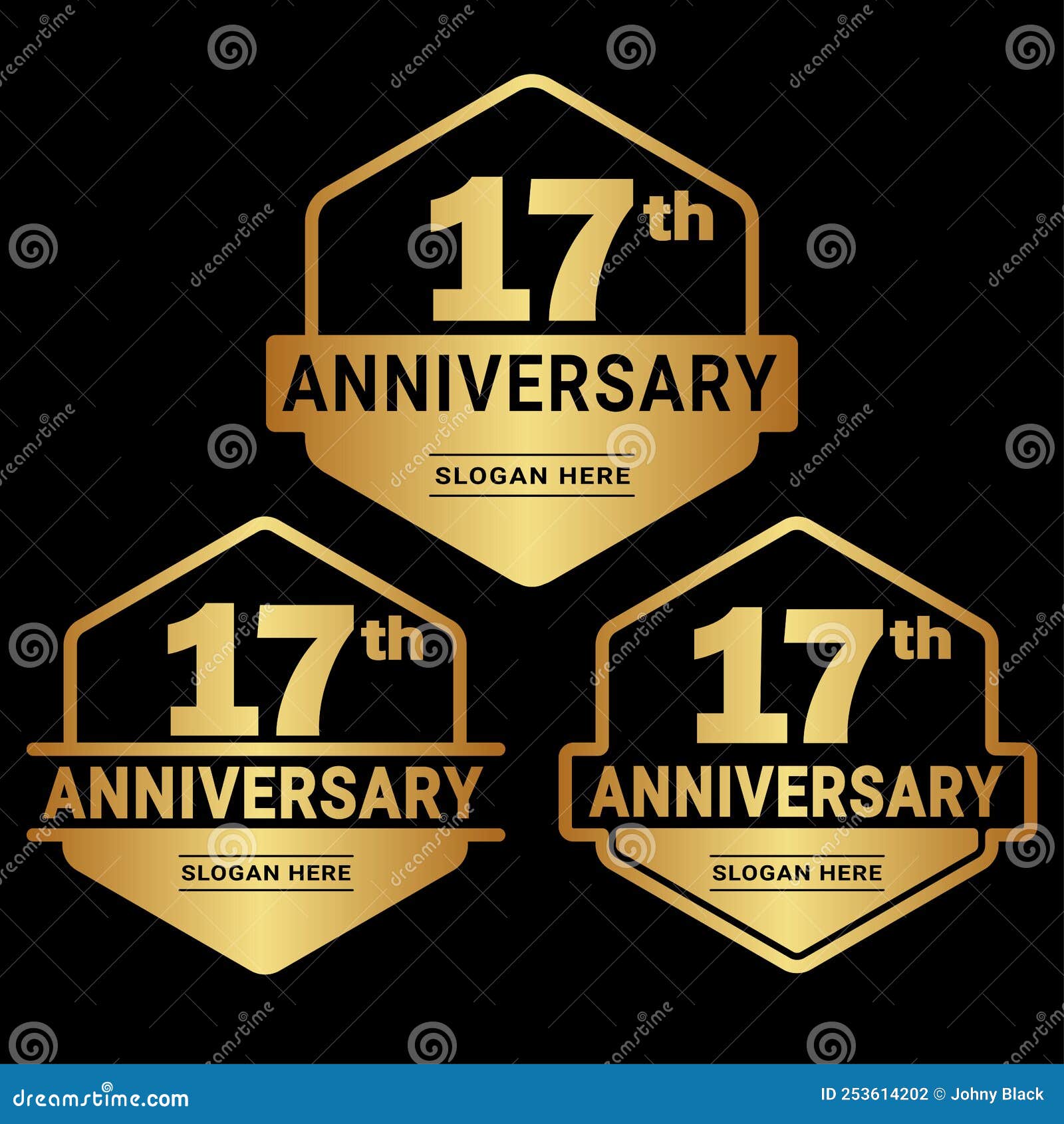 17 Years Anniversary Celebration Logotype. 17th Anniversary Logo ...