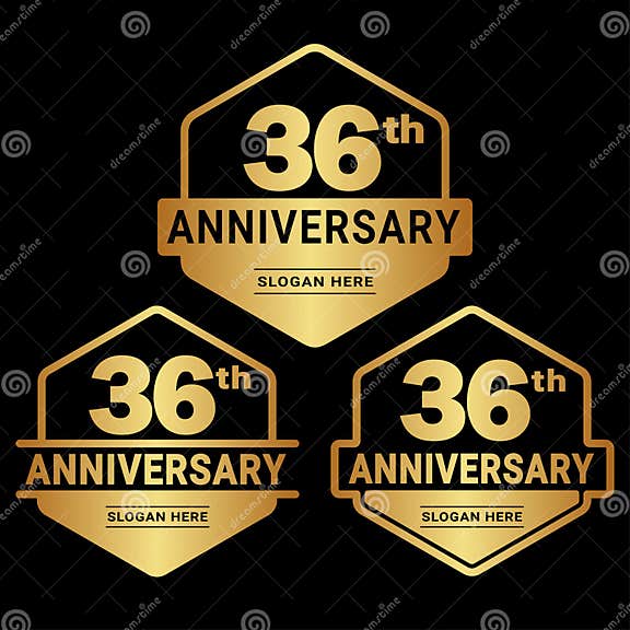 36 Years Anniversary Celebration Logotype. 36th Anniversary Logo ...