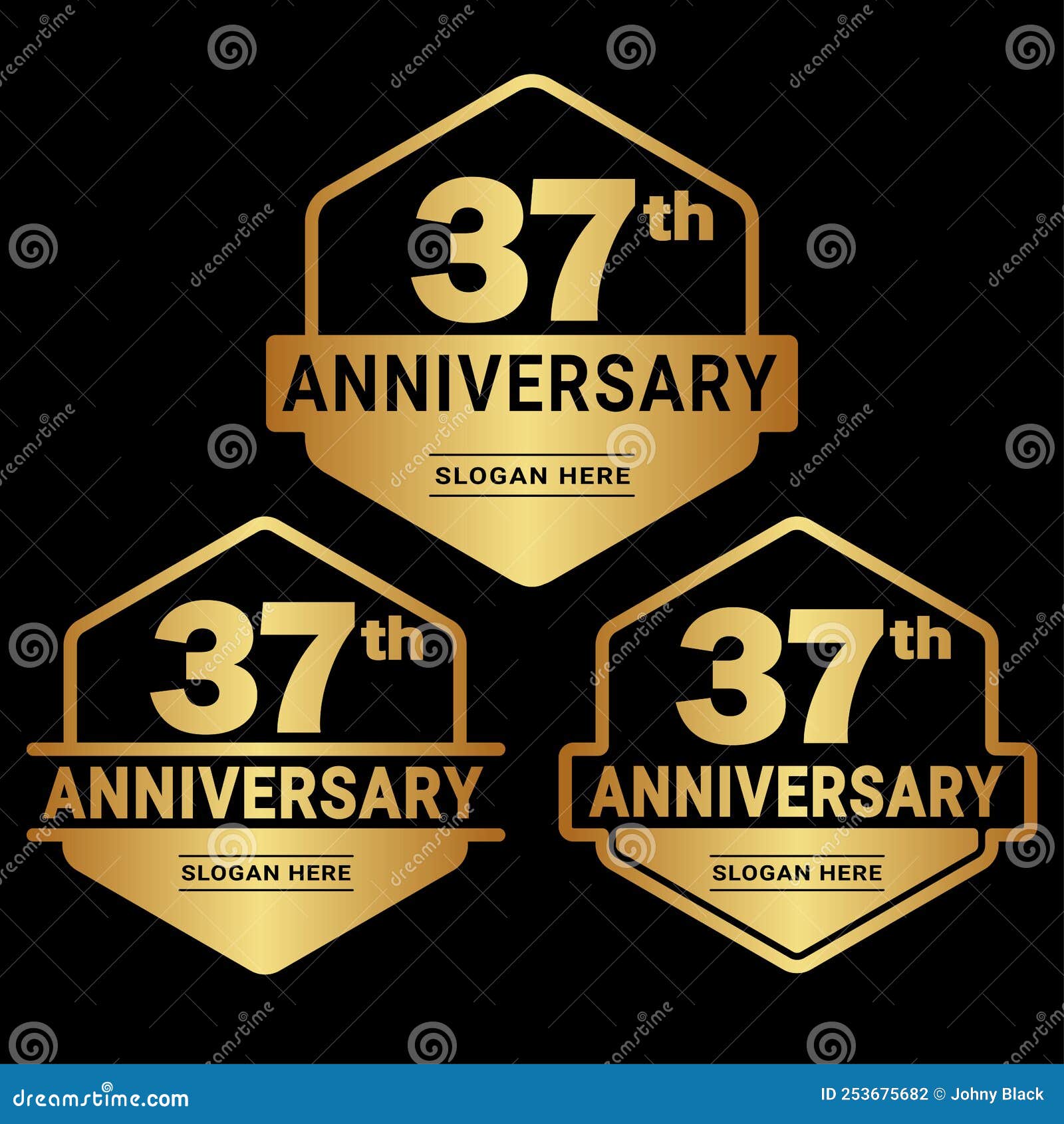 37 Years Anniversary Celebration Logotype. 37th Anniversary Logo ...