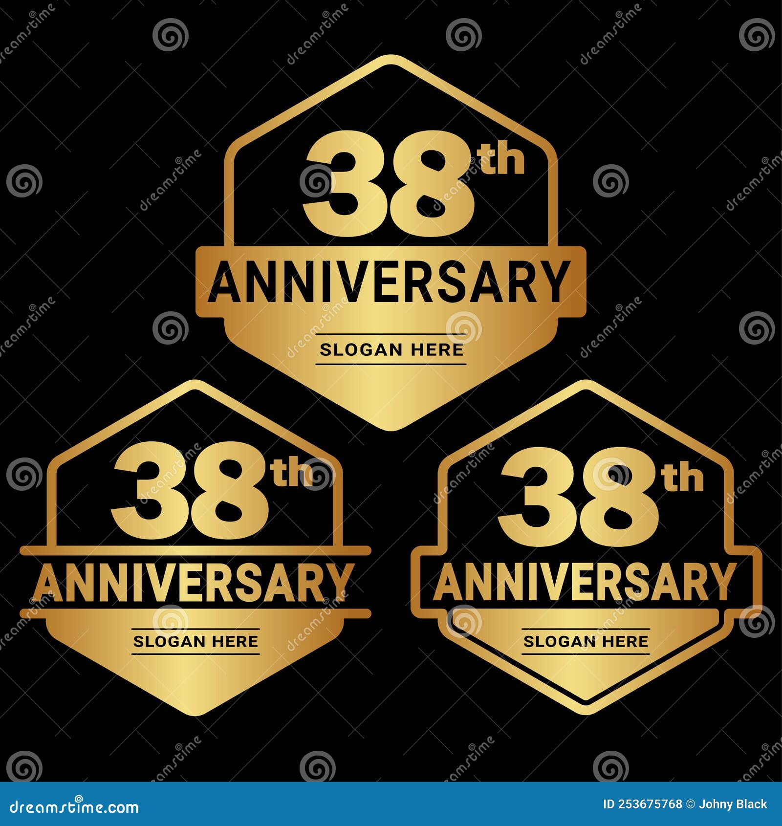 38 Years Anniversary Celebration Logotype. 38th Anniversary Logo ...