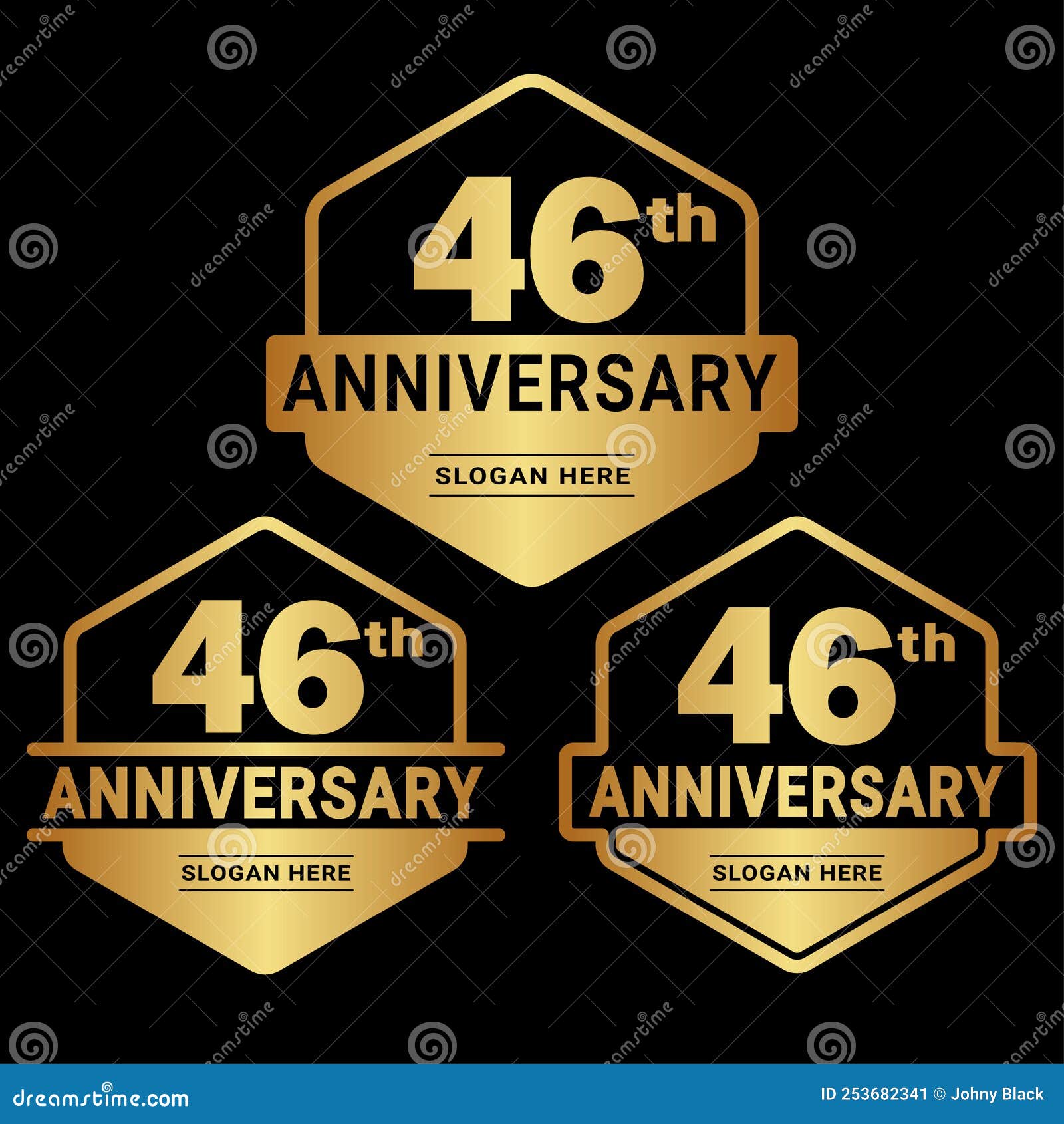 46 Years Anniversary Celebration Logotype. 46th Anniversary Logo ...