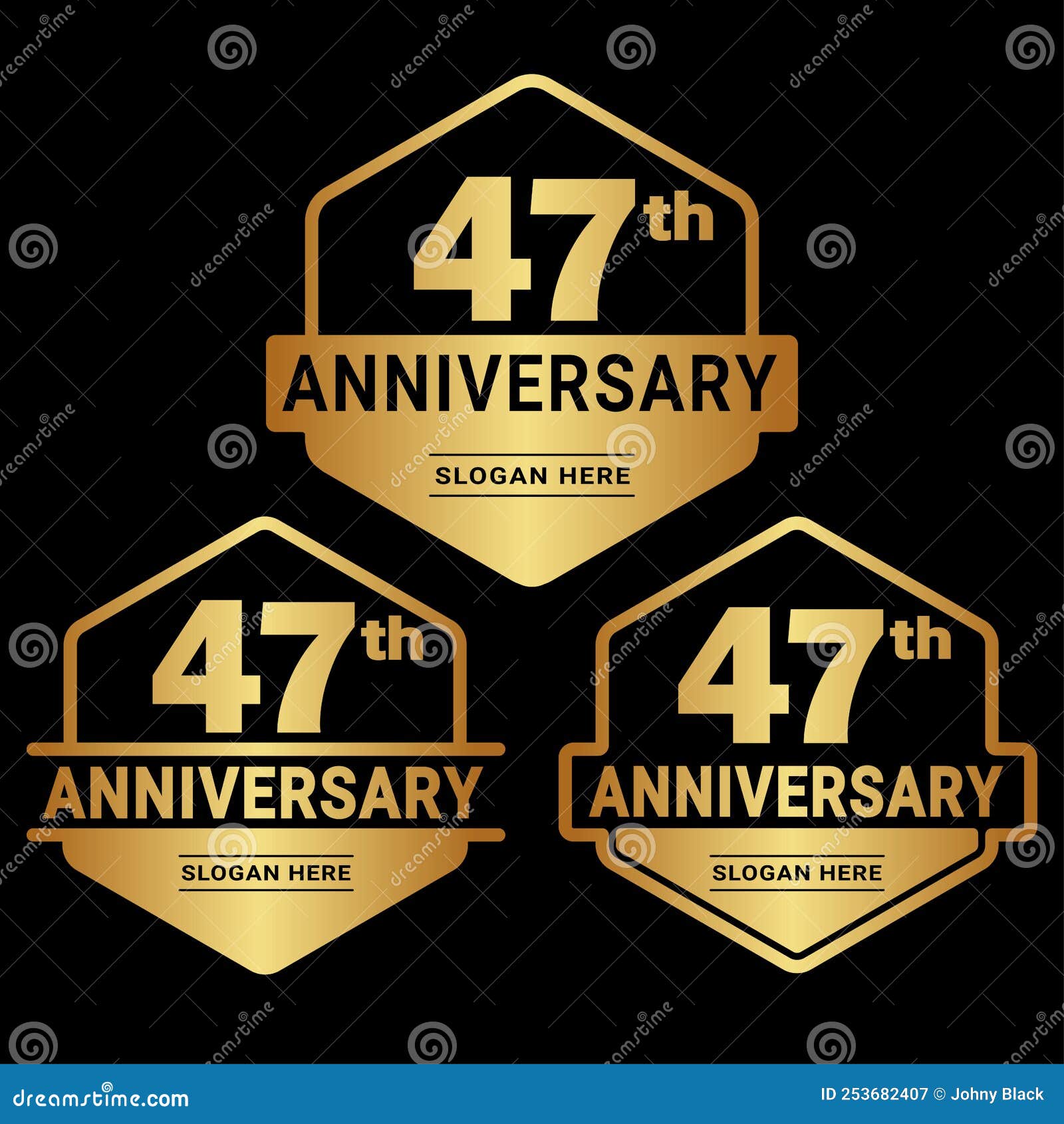 47 Years Anniversary Celebration Logotype. 47th Anniversary Logo ...