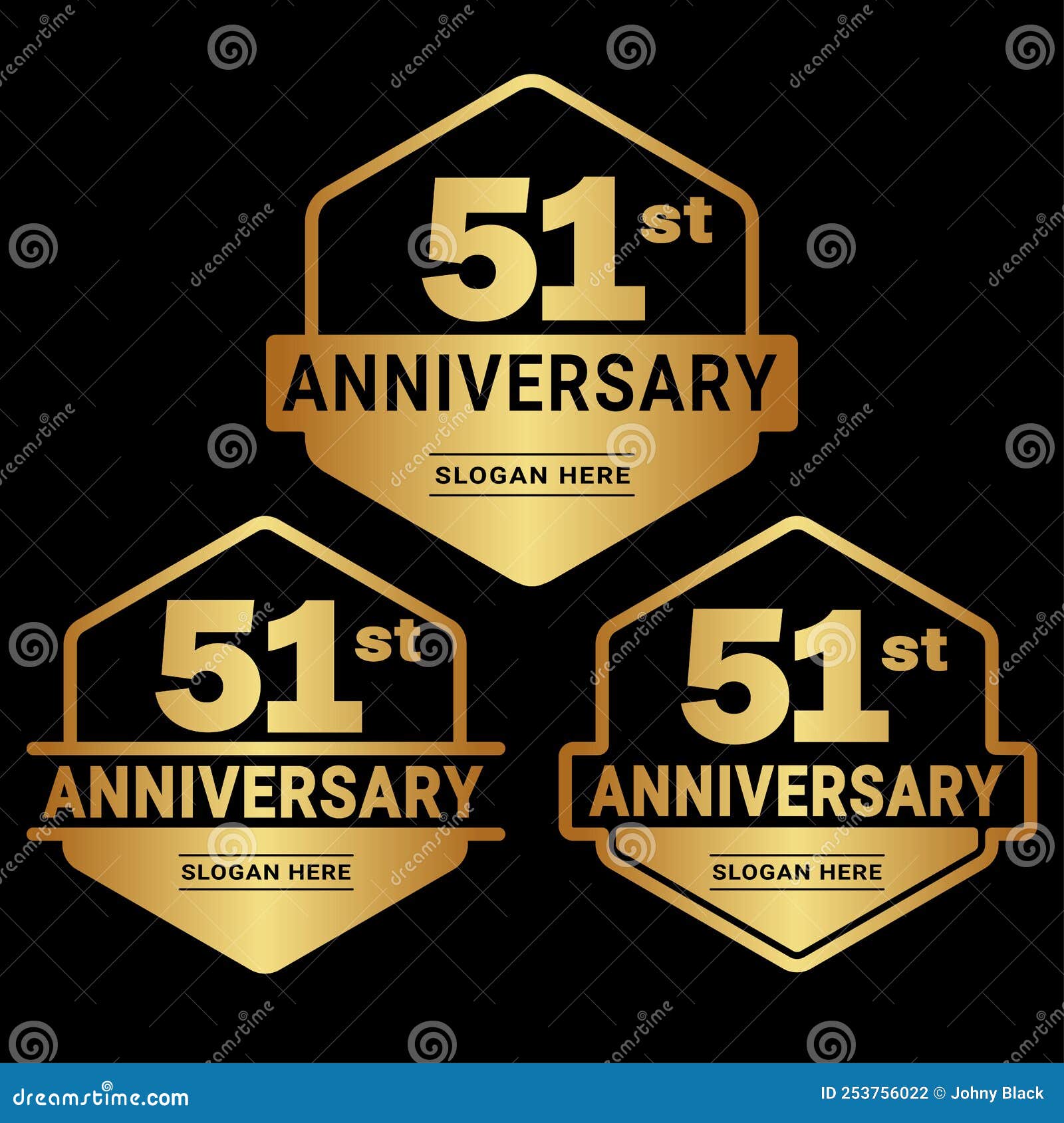 51 Years Anniversary Celebration Logotype. 51st Anniversary Logo ...
