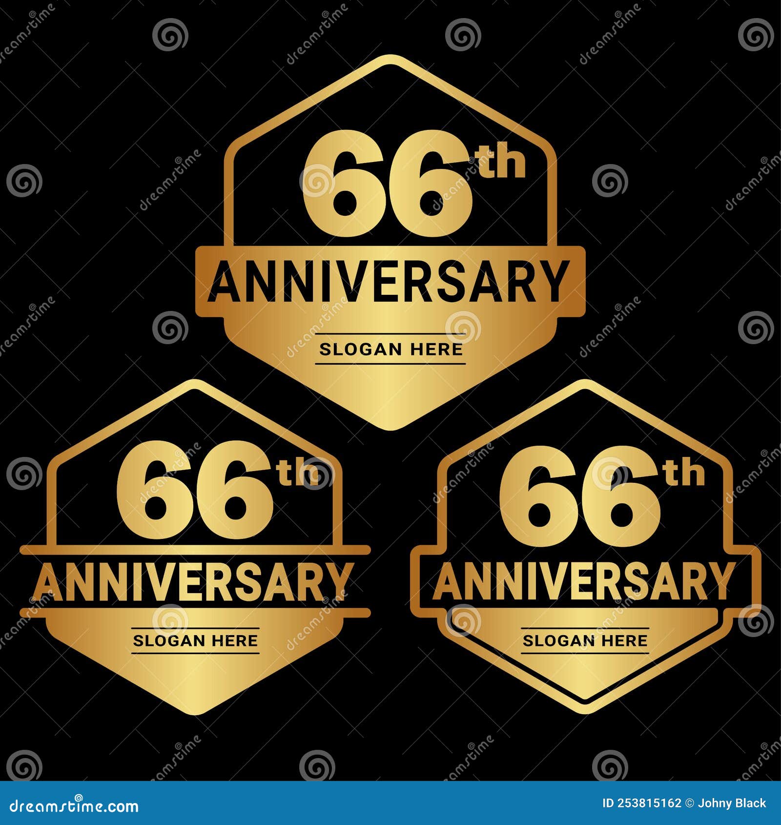 66 Years Anniversary Celebration Logotype. 66th Anniversary Logo ...