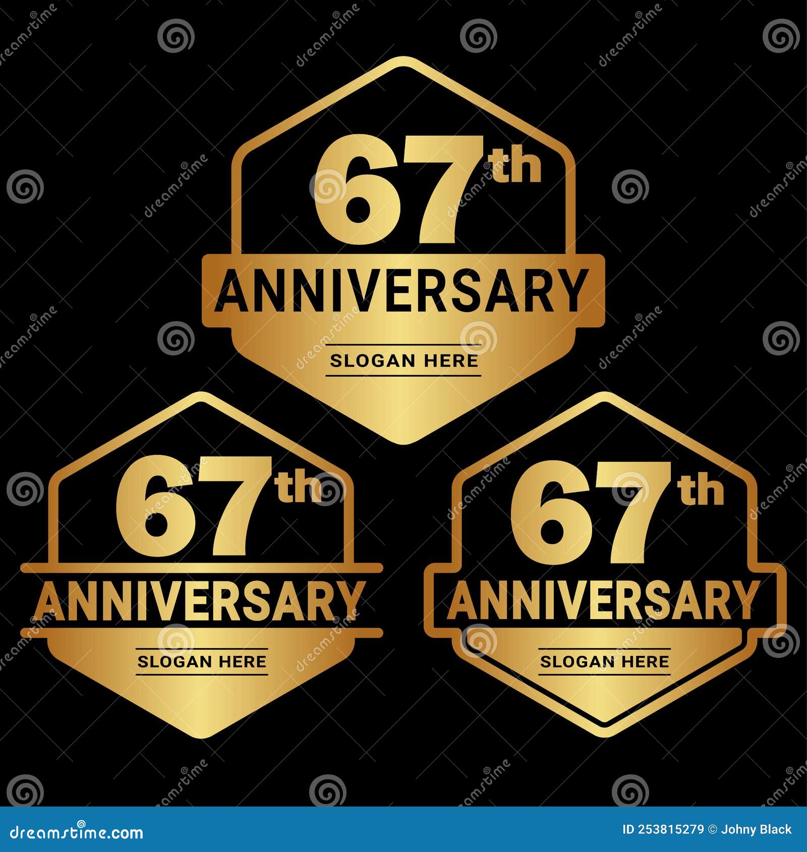 67 Years Anniversary Celebration Logotype. 67th Anniversary Logo ...