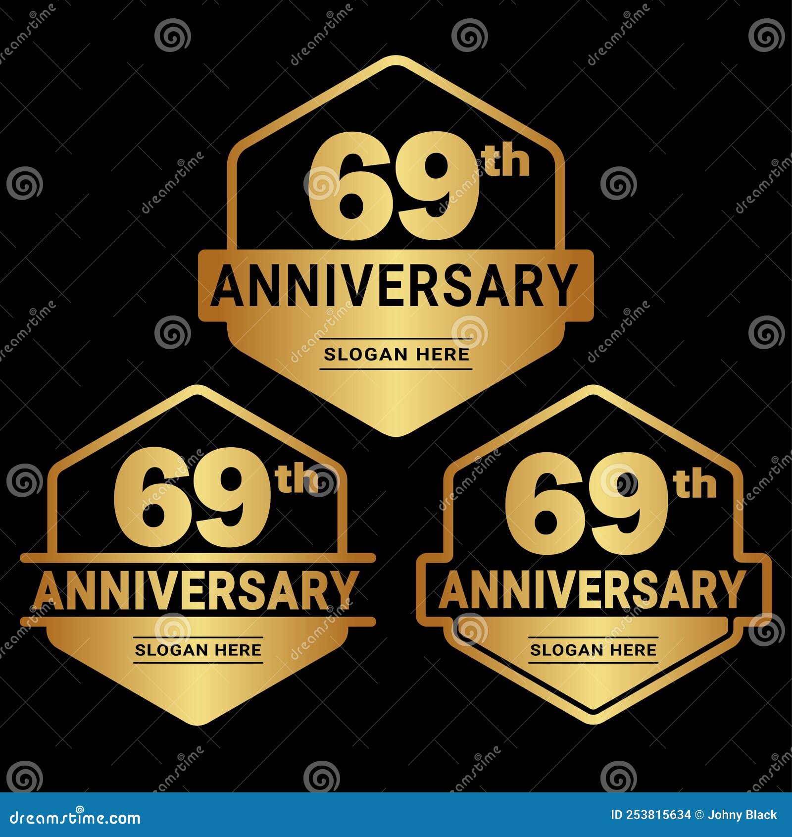 69 Years Anniversary Celebration Logotype. 69th Anniversary Logo ...