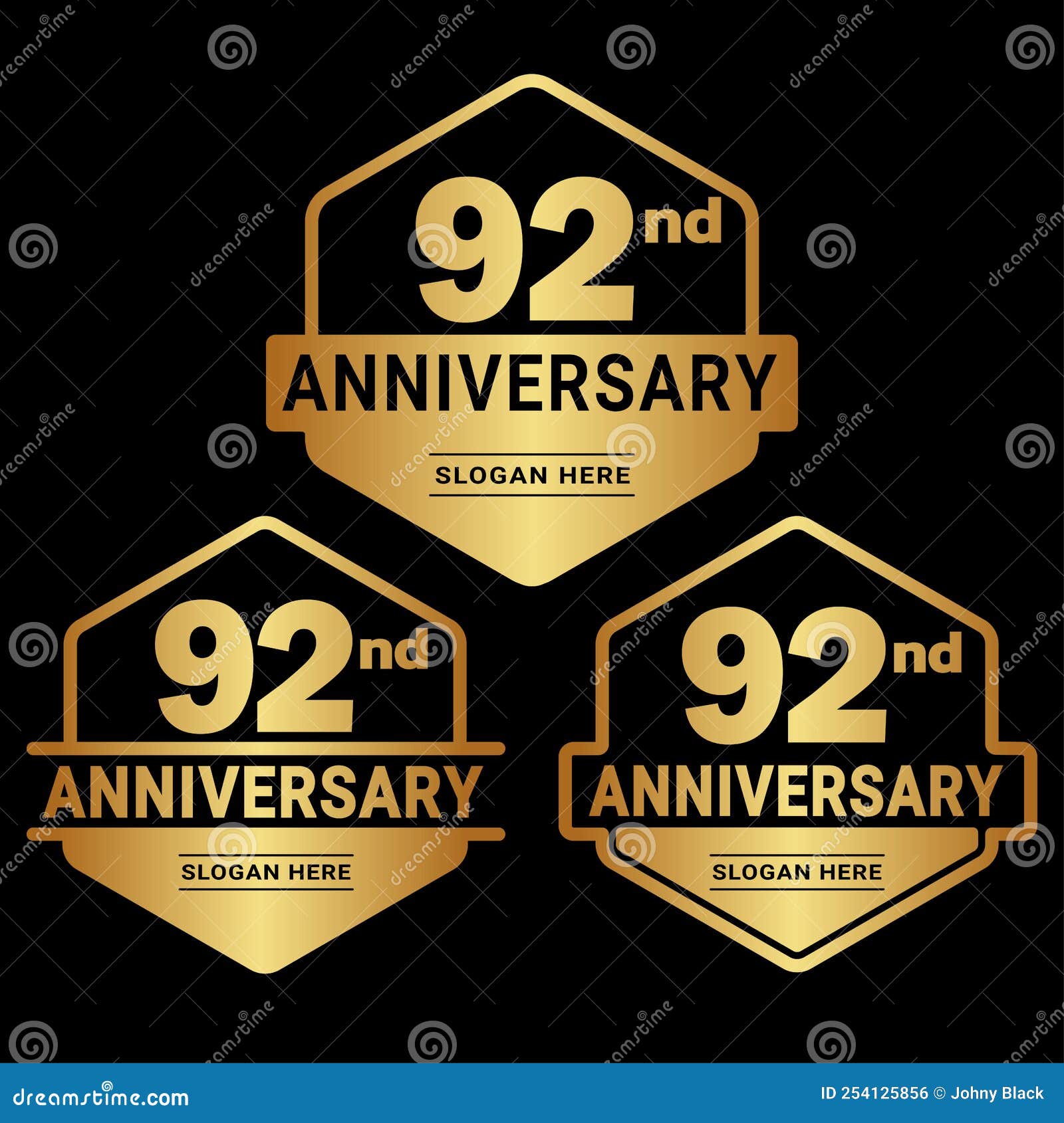 92 Years Anniversary Celebration Logotype. 92nd Anniversary Logo ...