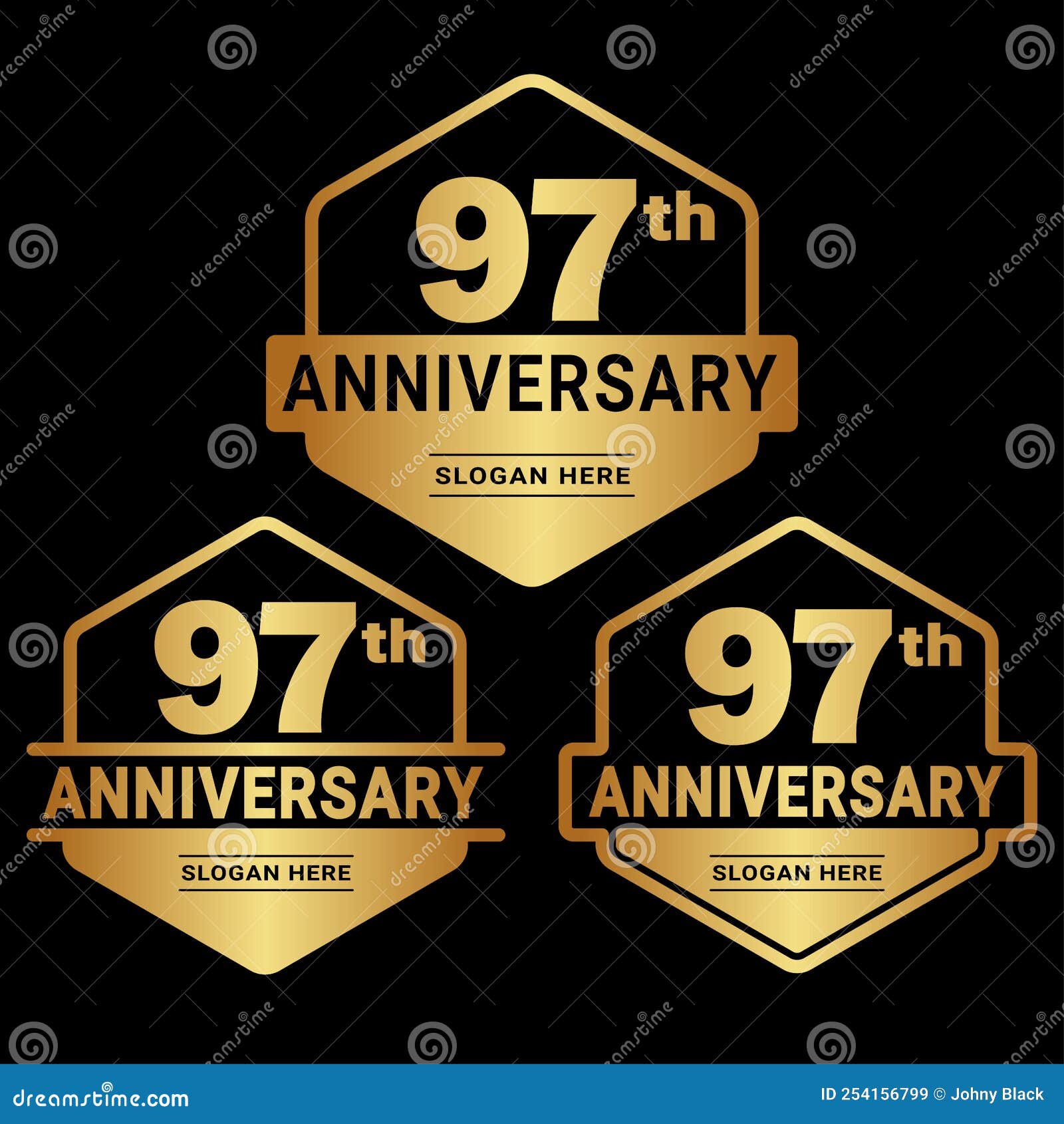 97 Years Anniversary Celebration Logotype. 97th Anniversary Logo ...