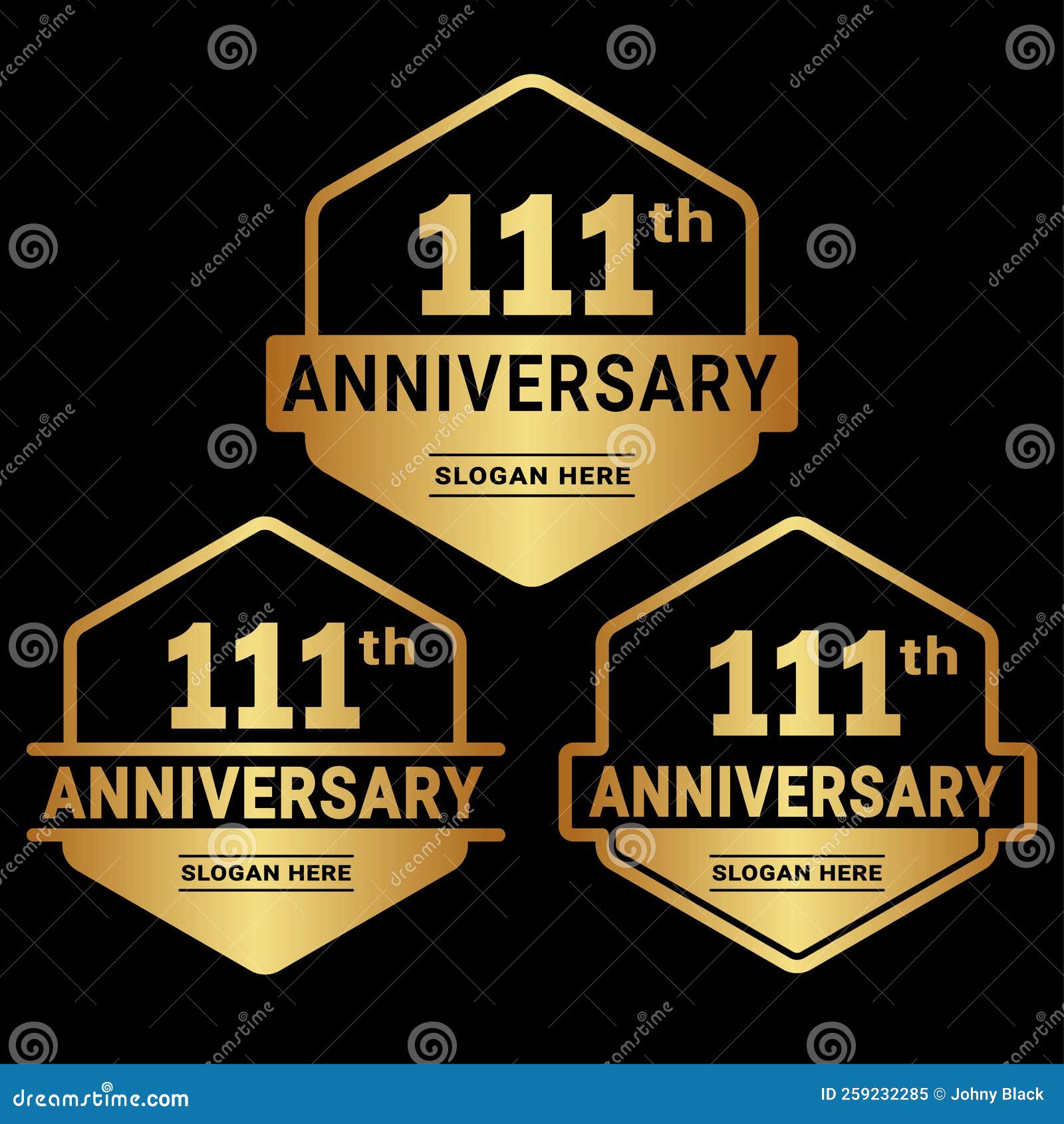 111 Years Anniversary Celebration Logotype. 111th Anniversary Logo ...