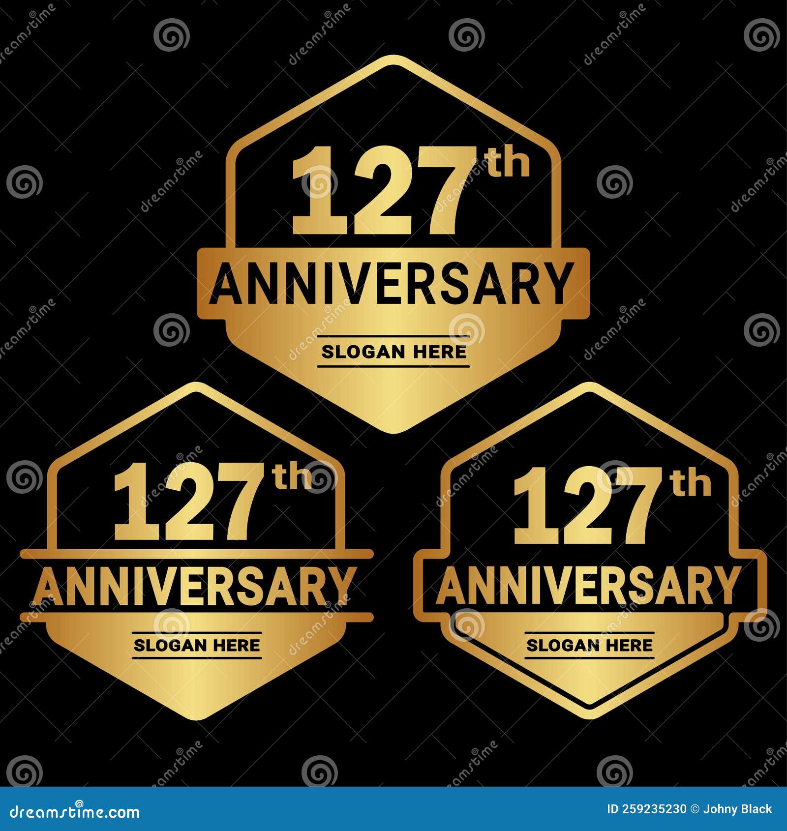 127 Years Anniversary Celebration Logotype. 127th Anniversary Logo ...