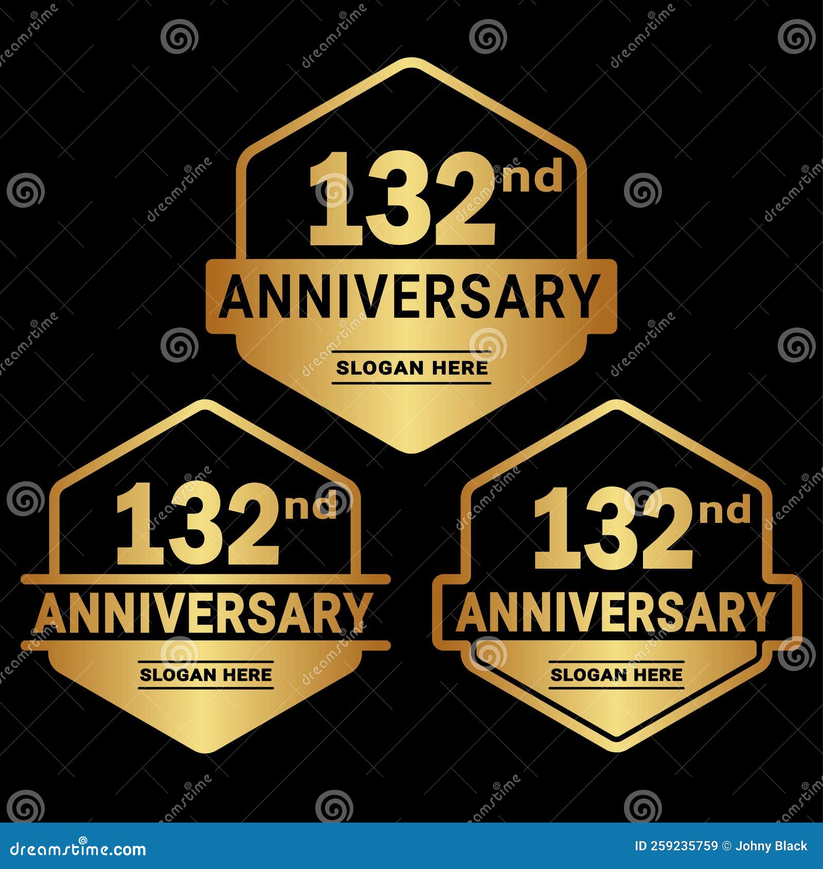 132 Years Anniversary Celebration Logotype. 132nd Anniversary Logo ...