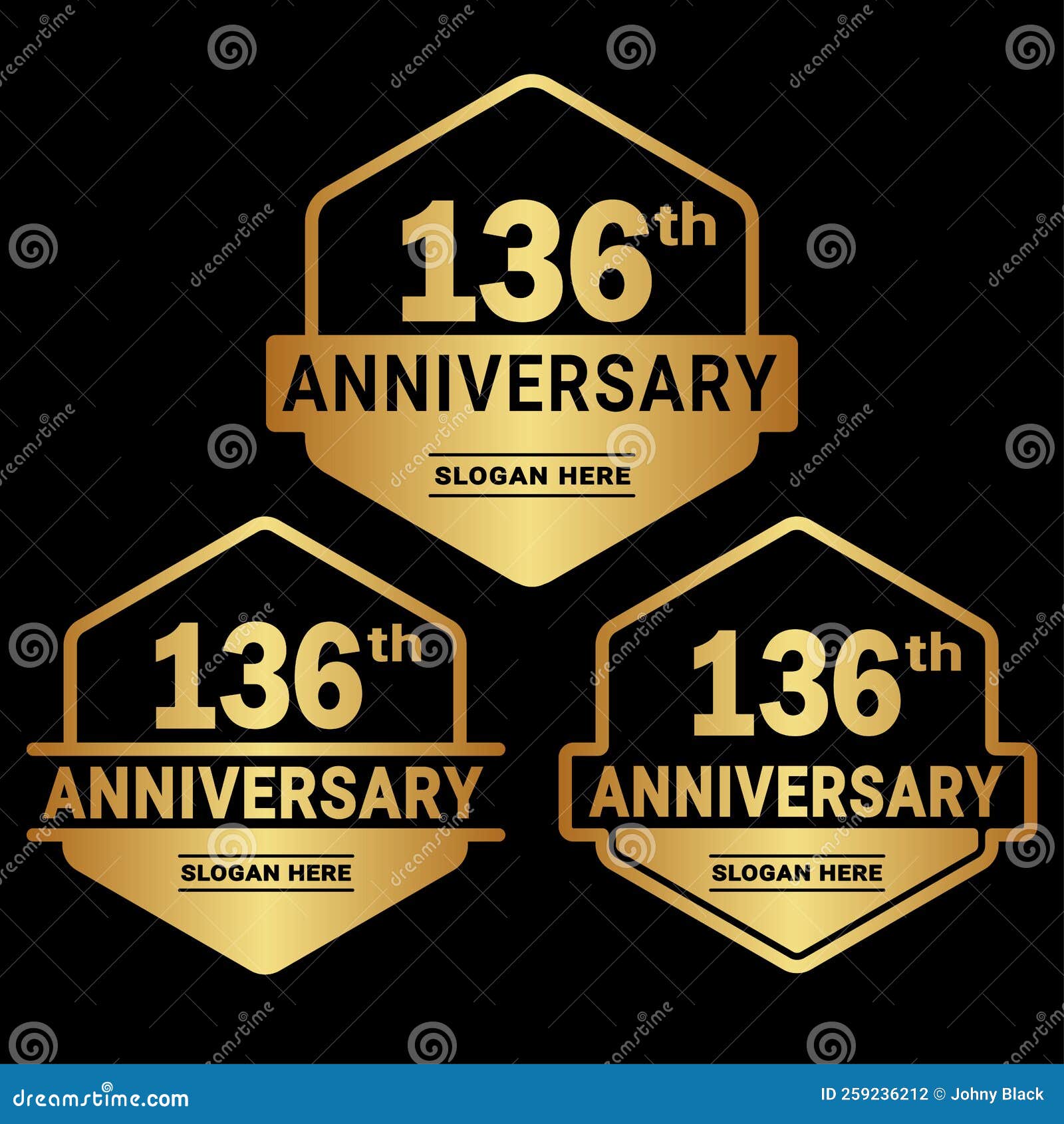 136 Years Anniversary Celebration Logotype. 136th Anniversary Logo ...