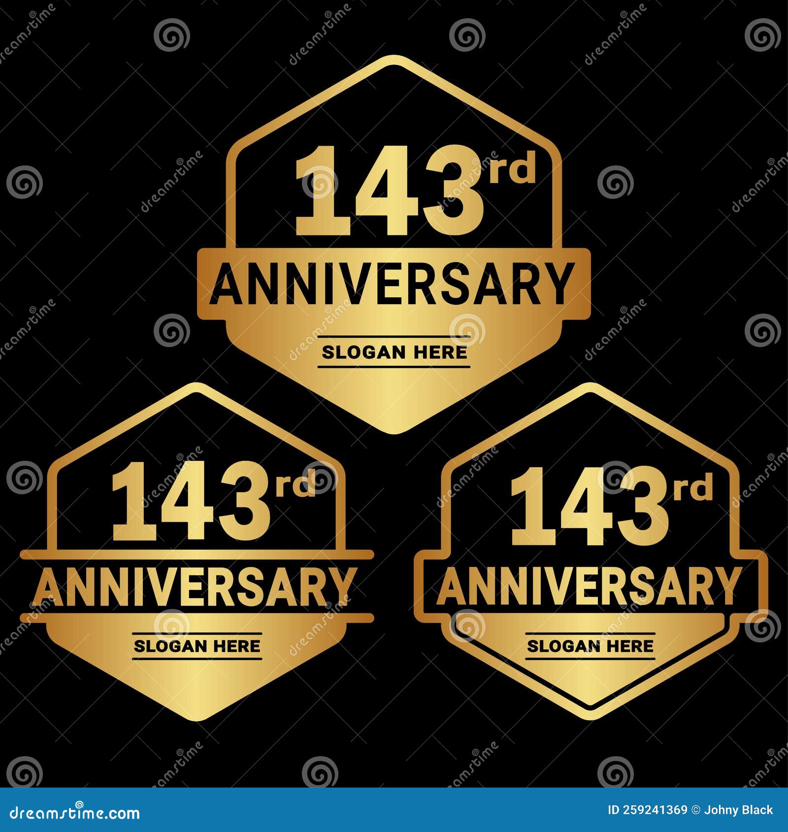 143 Years Anniversary Celebration Logotype. 143rd Anniversary Logo ...
