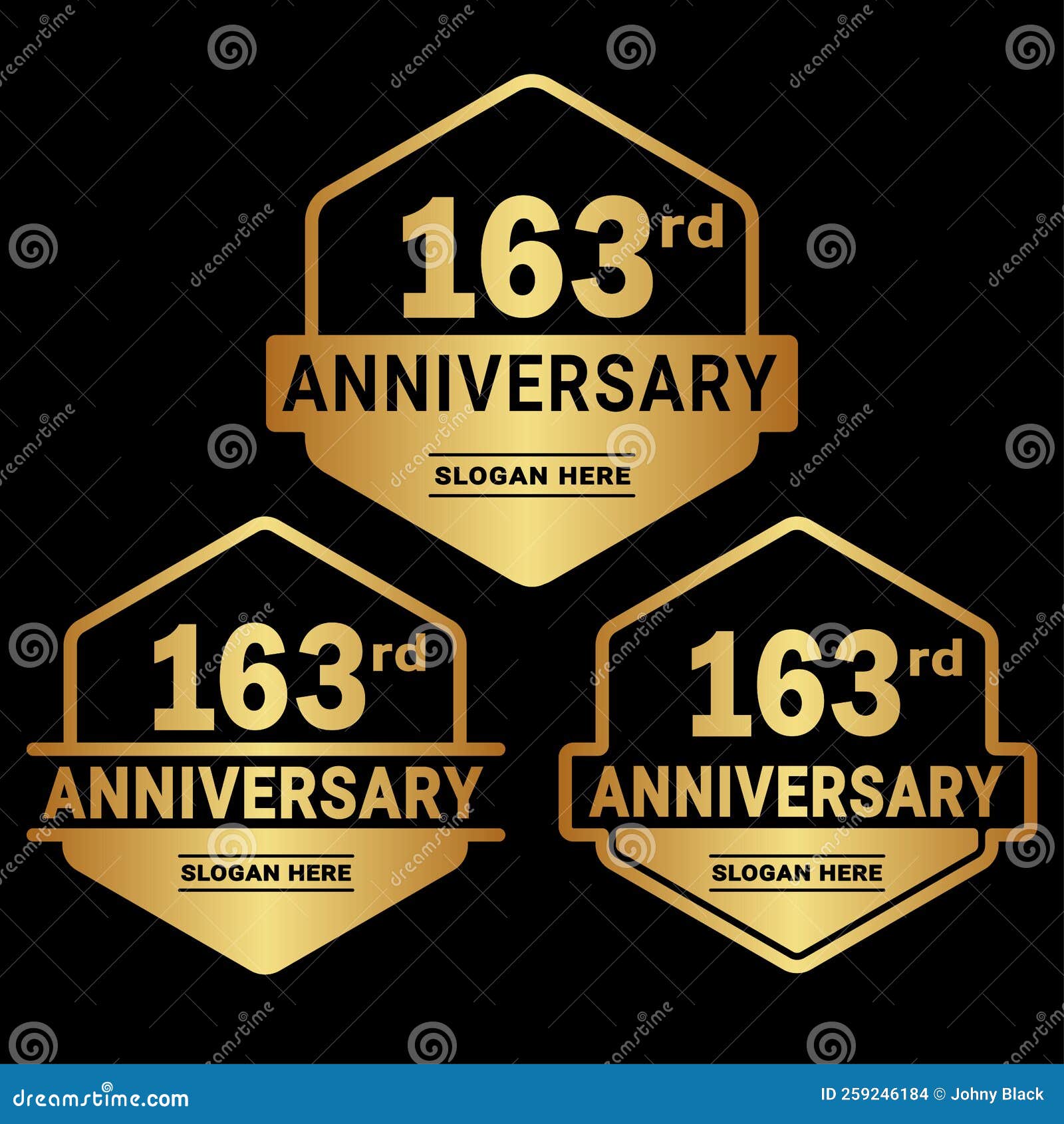 163 Years Anniversary Celebration Logotype. 163rd Anniversary Logo ...