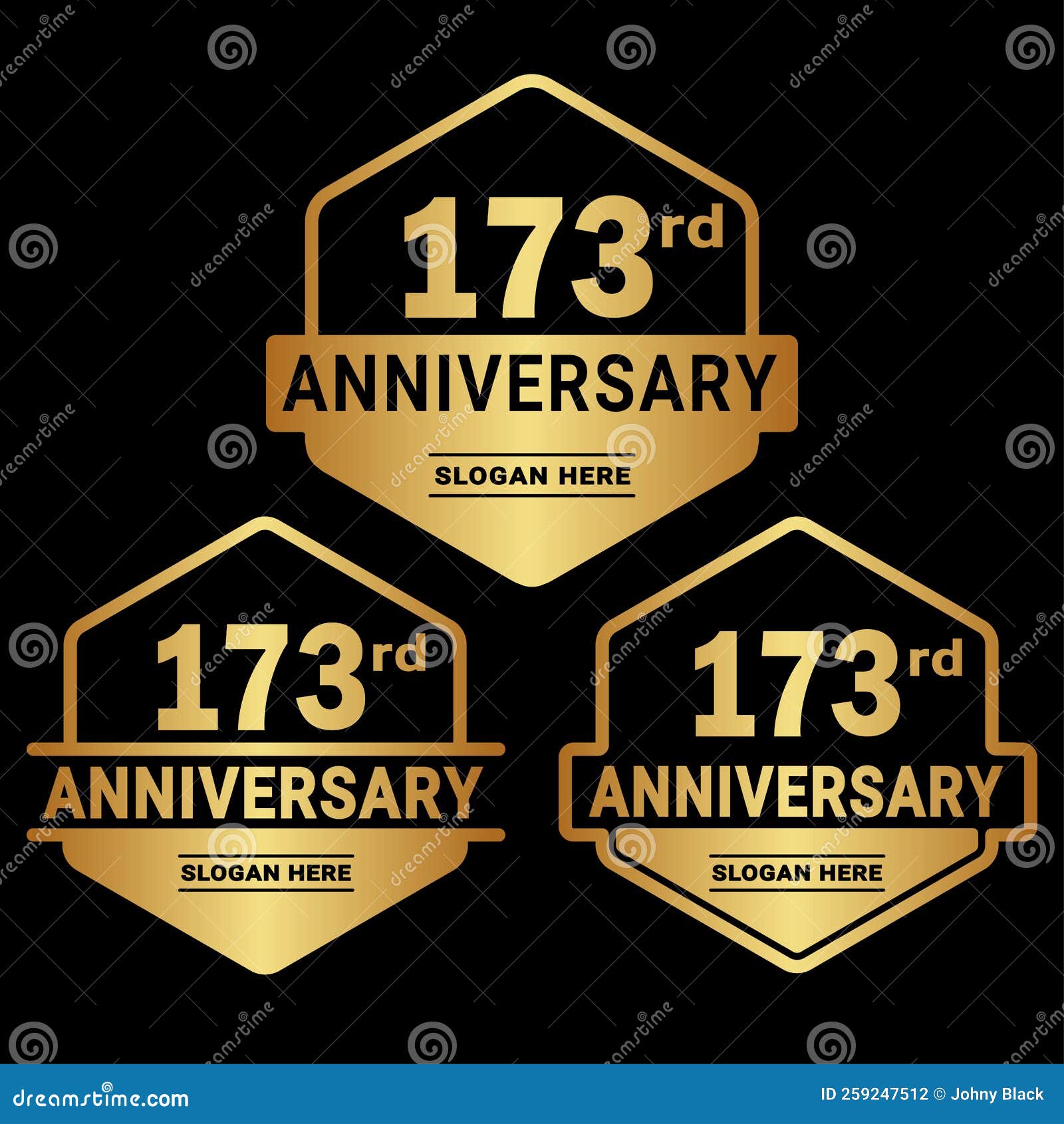 173 Years Anniversary Celebration Logotype. 173rd Anniversary Logo ...