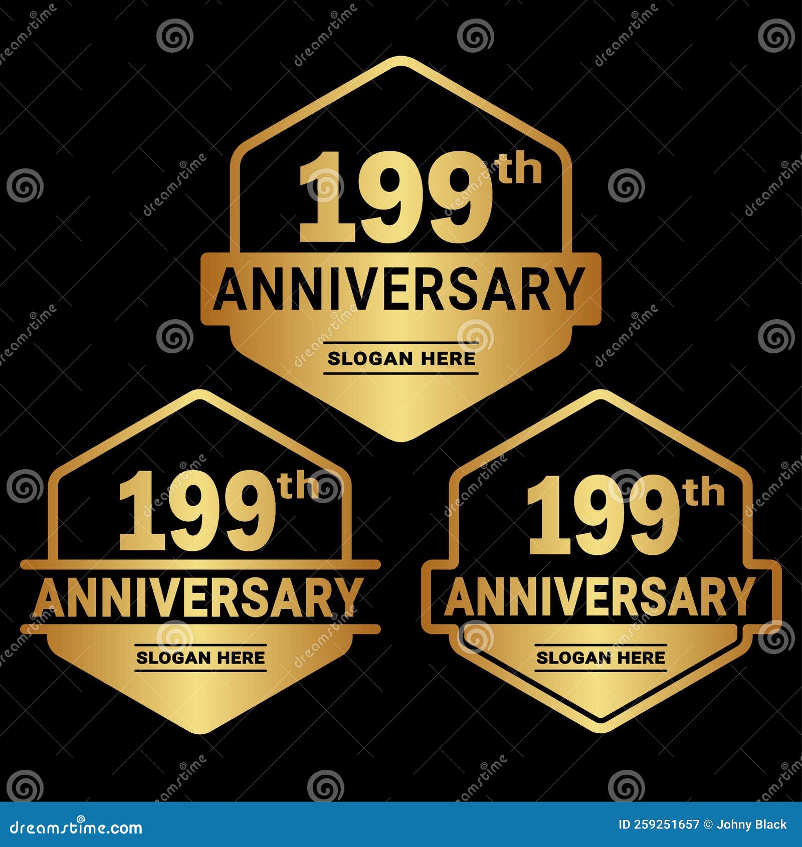199 Years Anniversary Celebration Logotype. 199th Anniversary Logo ...