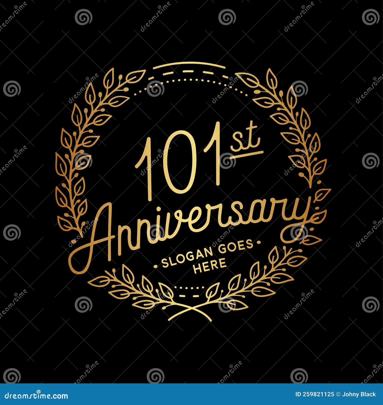 101 Years Anniversary Celebration with Laurel Wreath. 101st Anniversary ...
