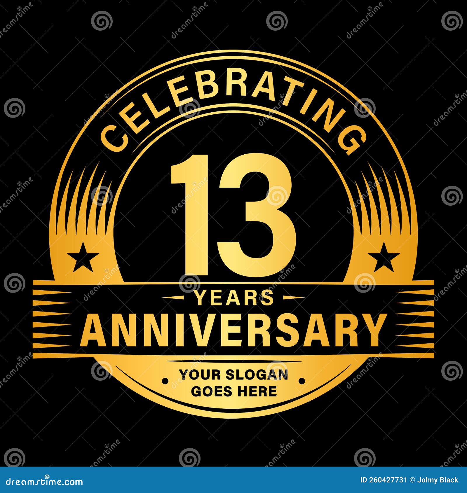 13 Years Anniversary Celebration Design Template. 13th Logo Vector ...