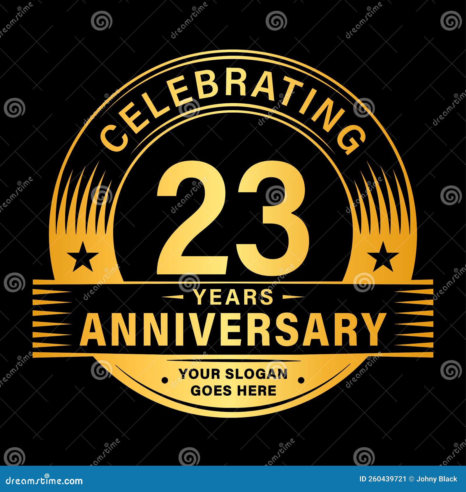 23 Years Anniversary Celebration Design Template. 23rd Logo Vector ...