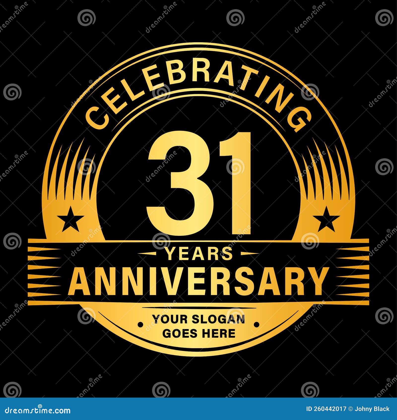 31 Years Anniversary Celebration Design Template. 31st Logo Vector ...