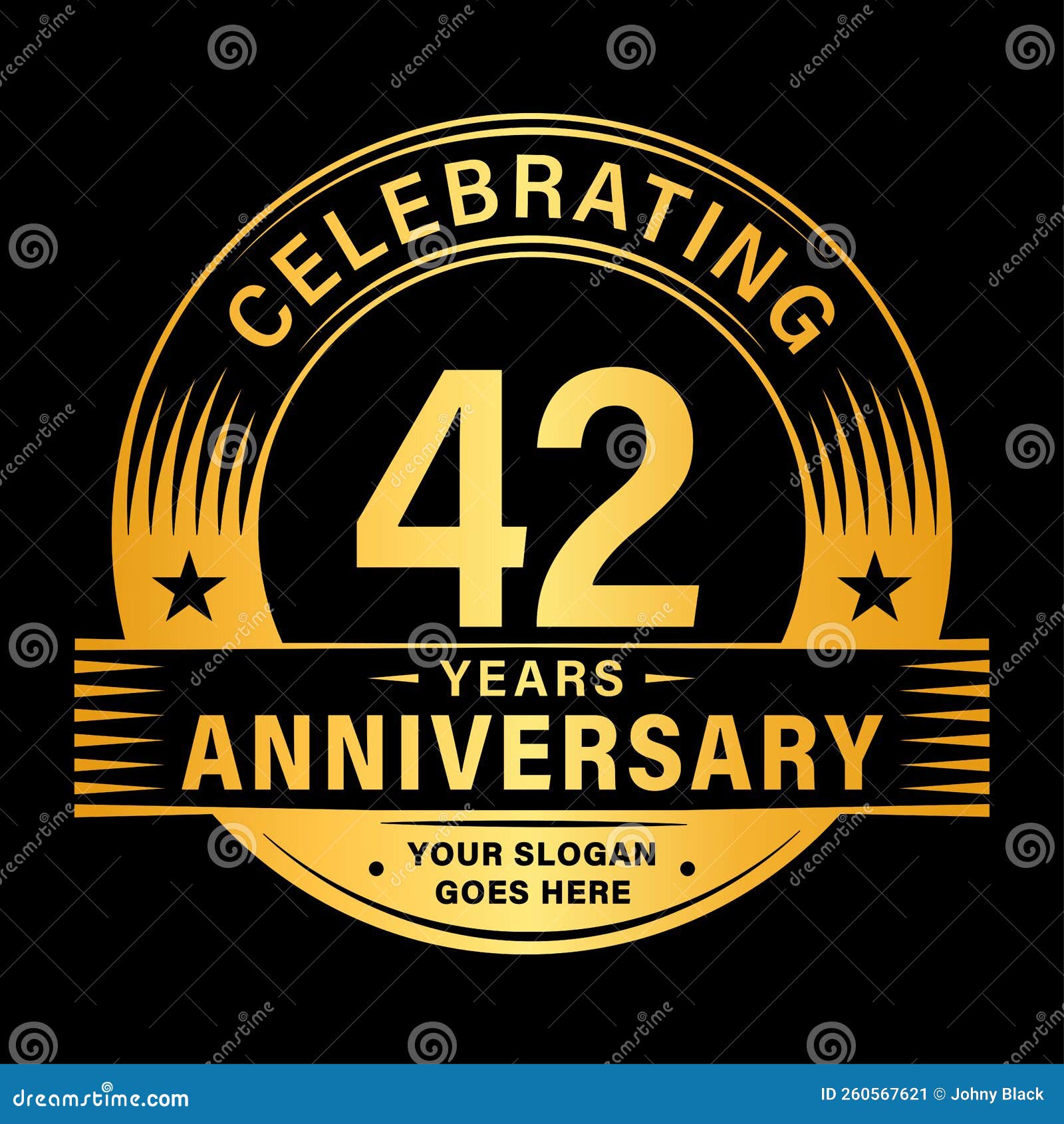 42 Years Anniversary Celebration Design Template. 42nd Logo Vector ...