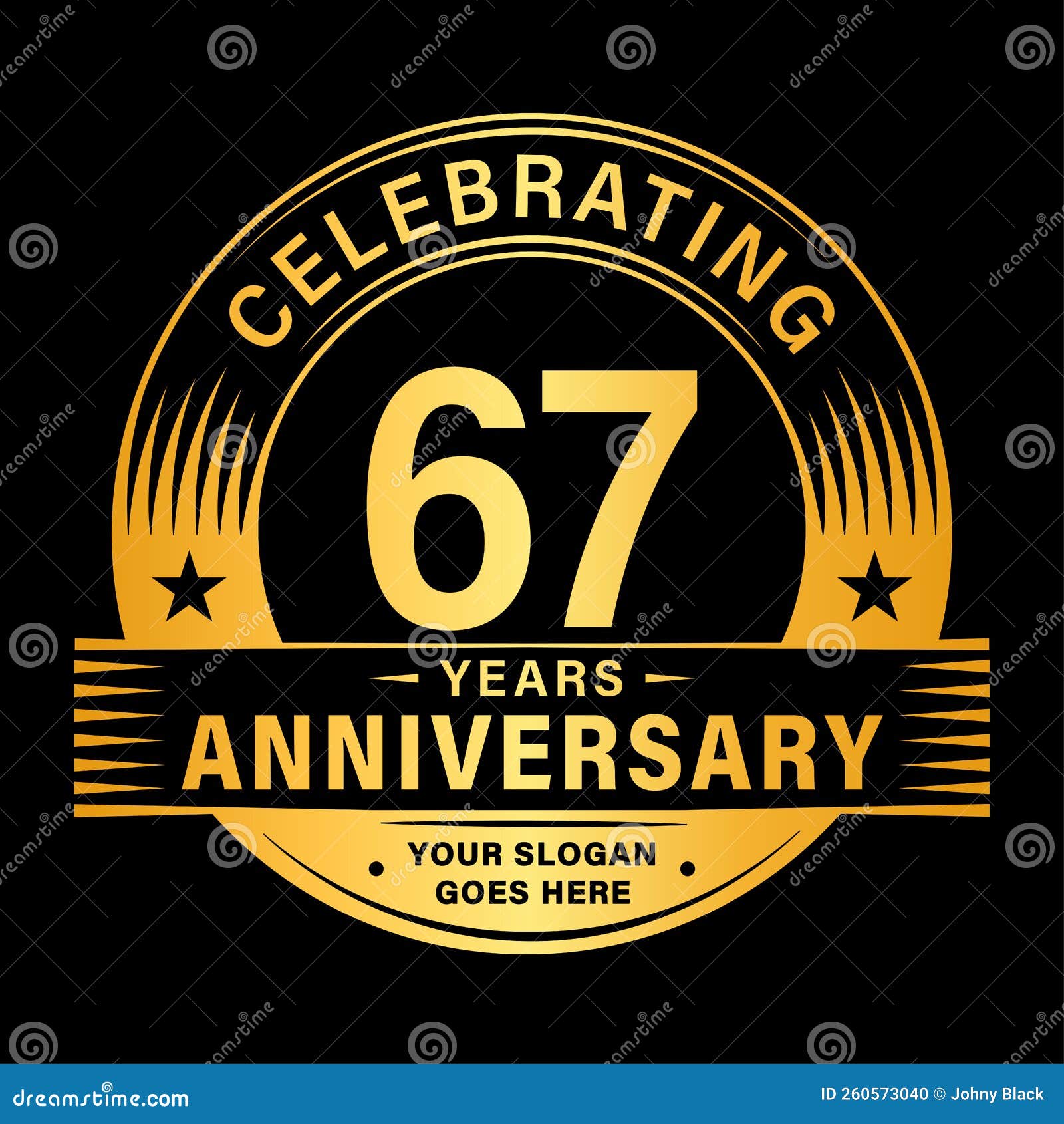 67 Years Anniversary Celebration Design Template. 67th Logo Vector ...