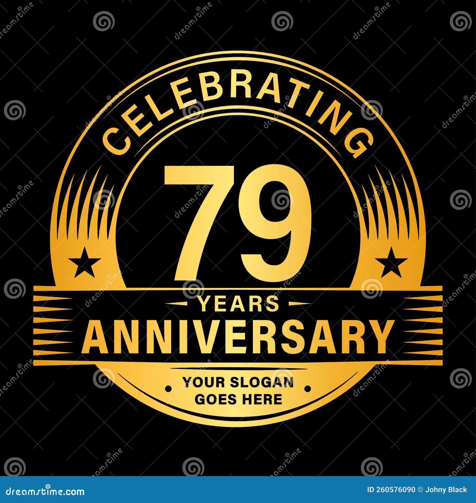 79 Years Anniversary Celebration Design Template. 79th Logo Vector ...