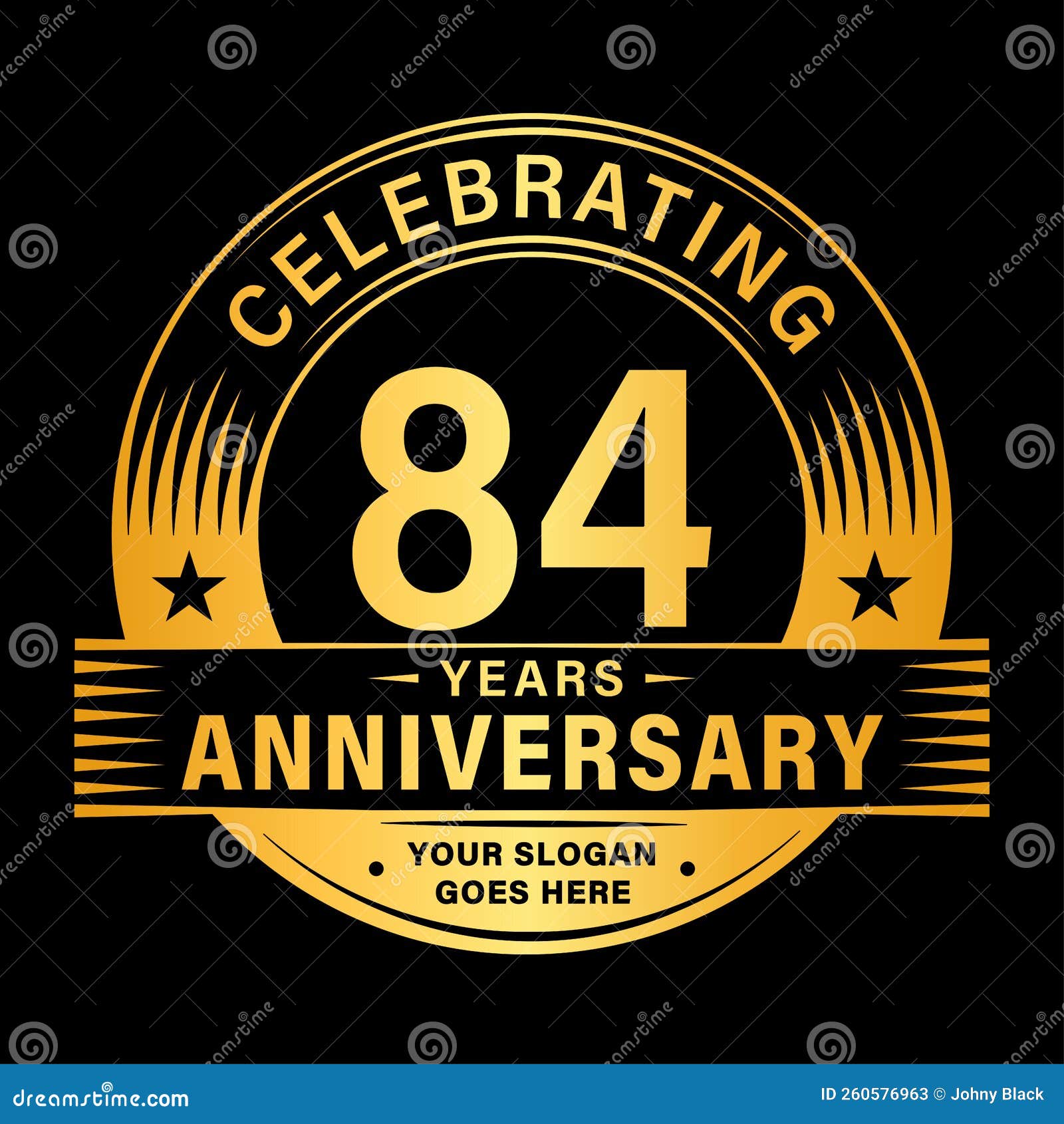 84 Years Anniversary Celebration Design Template. 84th Logo Vector ...