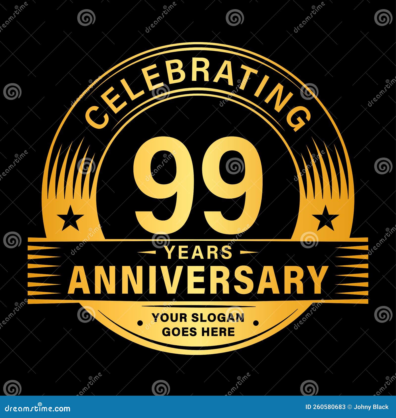 99 Years Anniversary Celebration Design Template. 99th Logo Vector ...