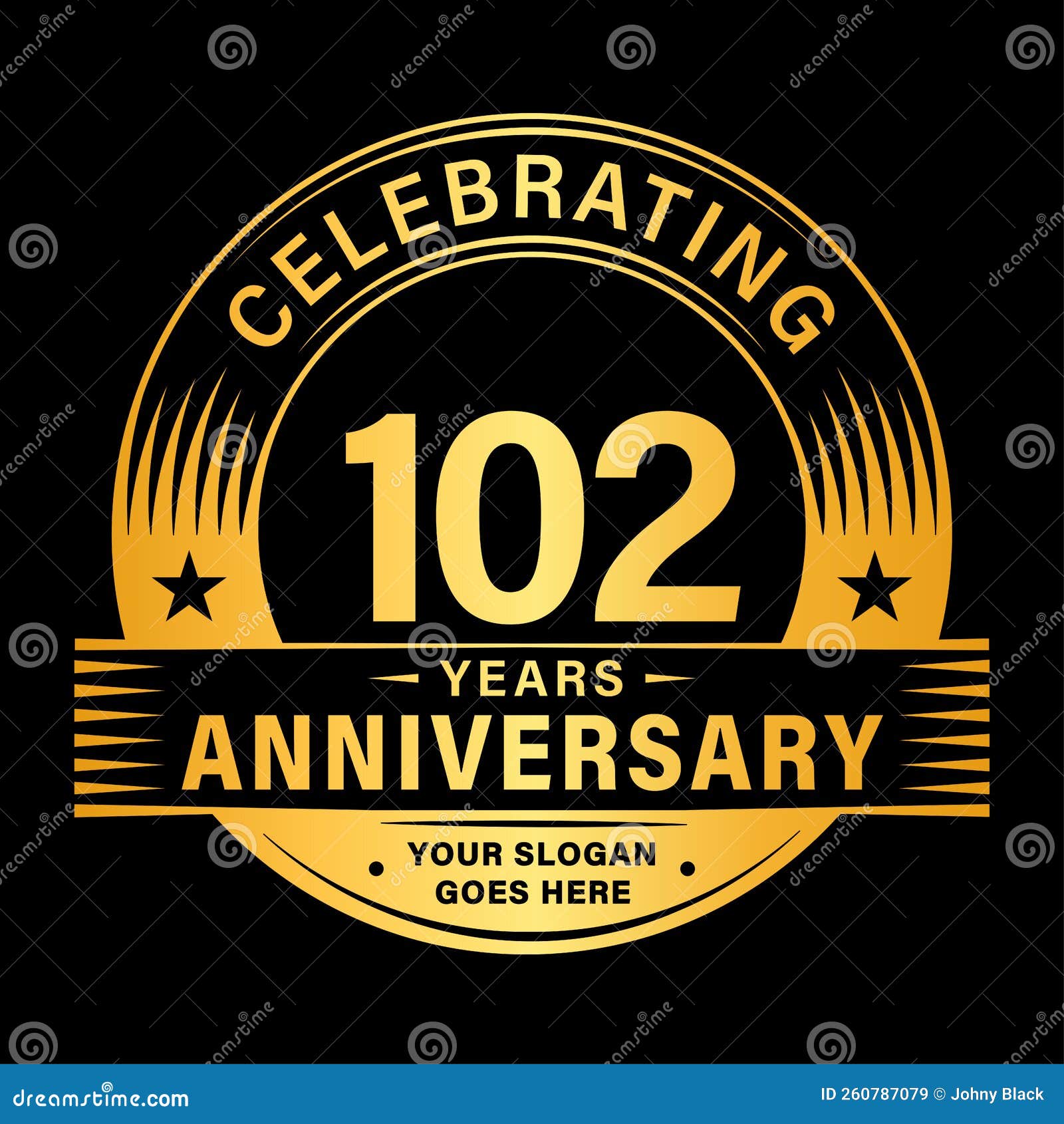 102 Years Anniversary Celebration Design Template. 102nd Logo Vector ...