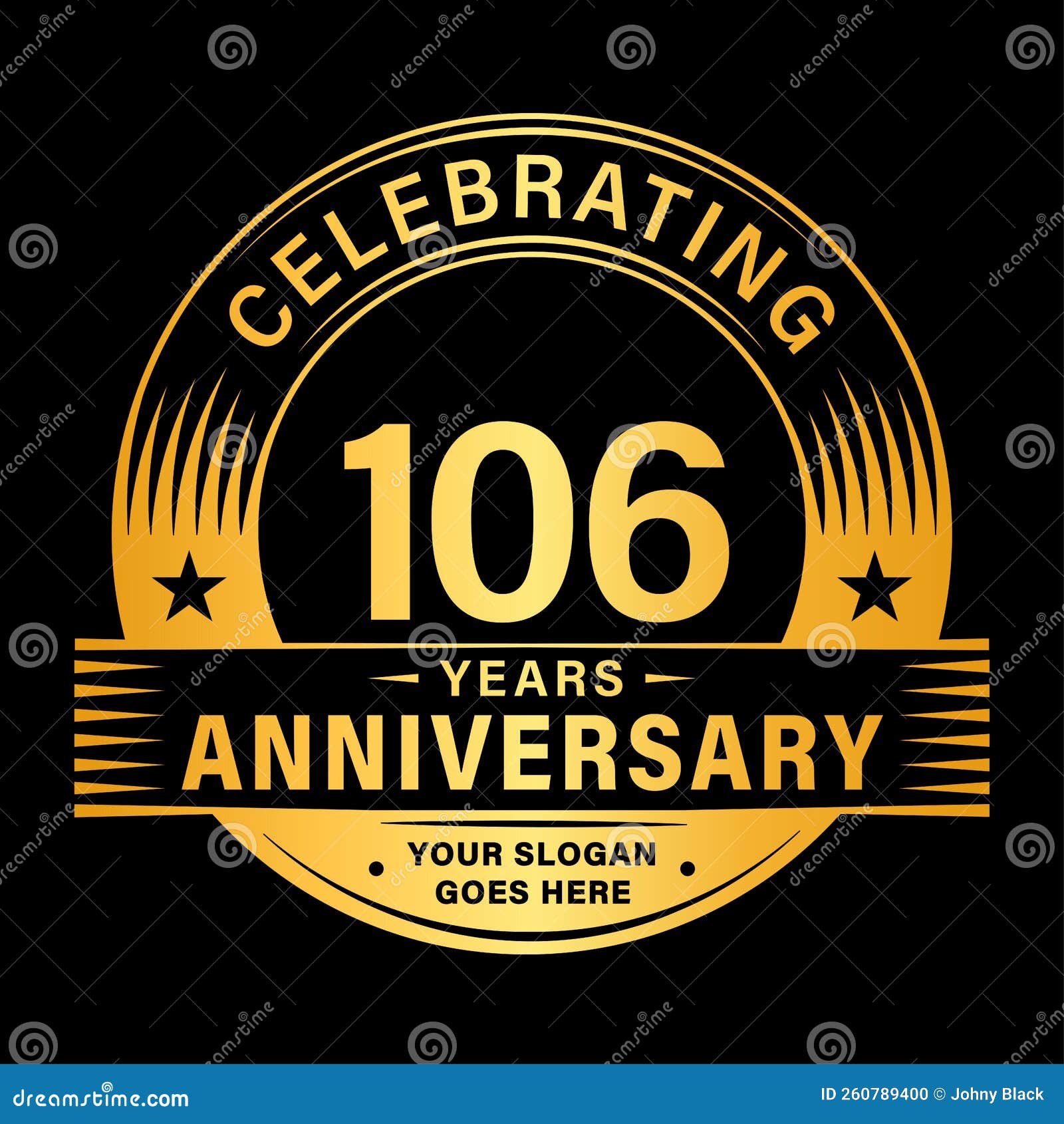 106 Years Anniversary Celebration Design Template. 106th Logo Vector ...