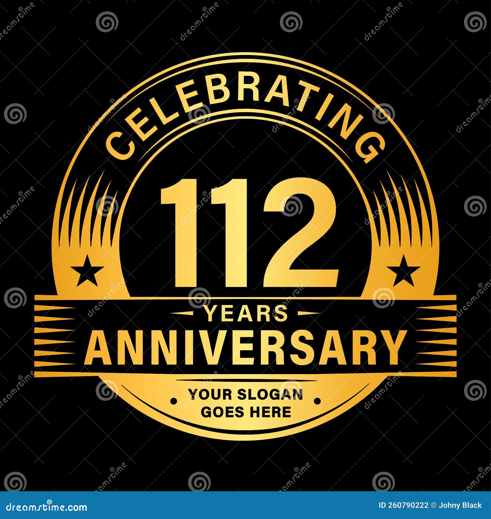 112 Years Anniversary Celebration Design Template. 112th Logo Vector ...