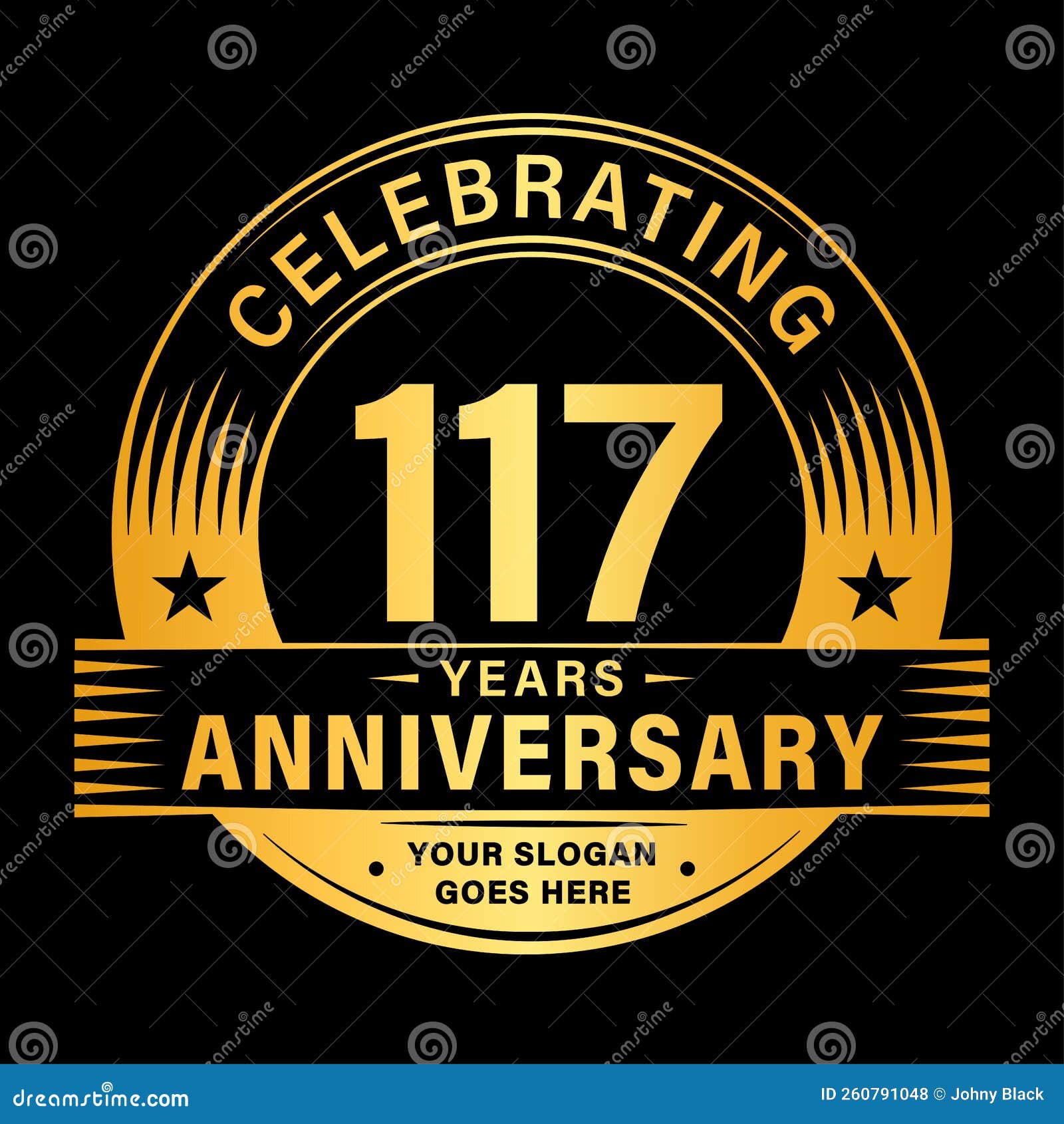 117 Years Anniversary Celebration Design Template. 117th Logo Vector ...