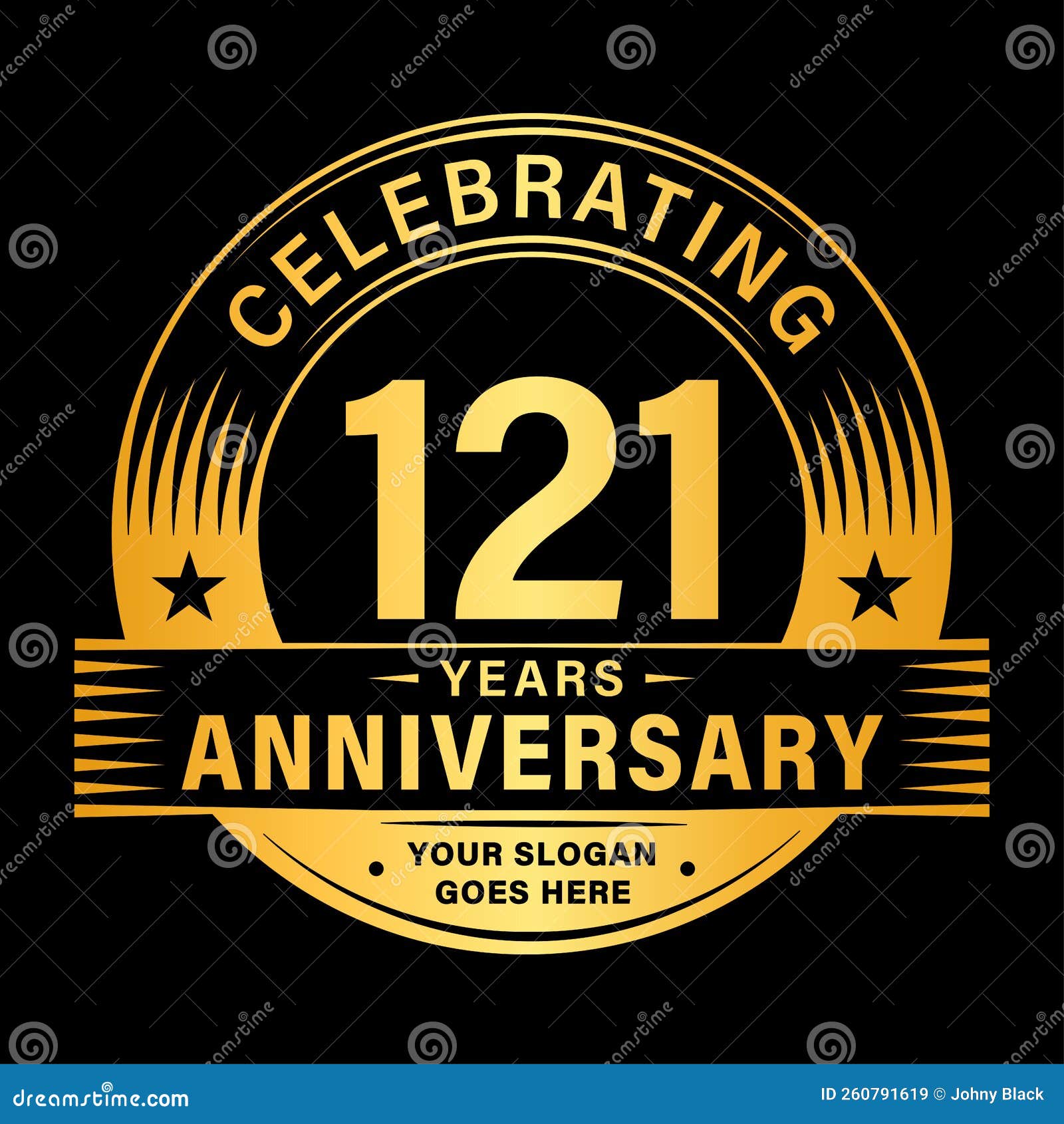 121 Years Anniversary Celebration Design Template. 121st Logo Vector ...