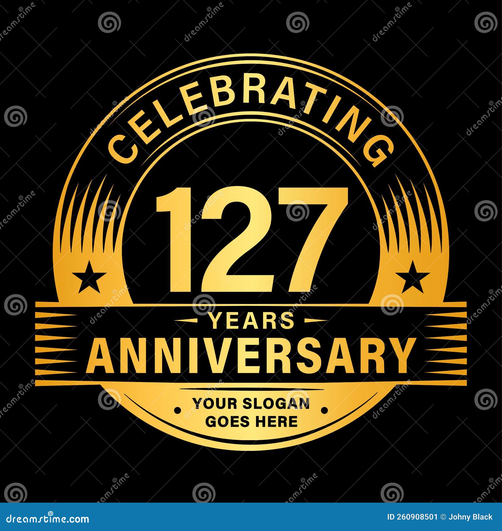 127 Years Anniversary Celebration Design Template. 127th Logo Vector ...