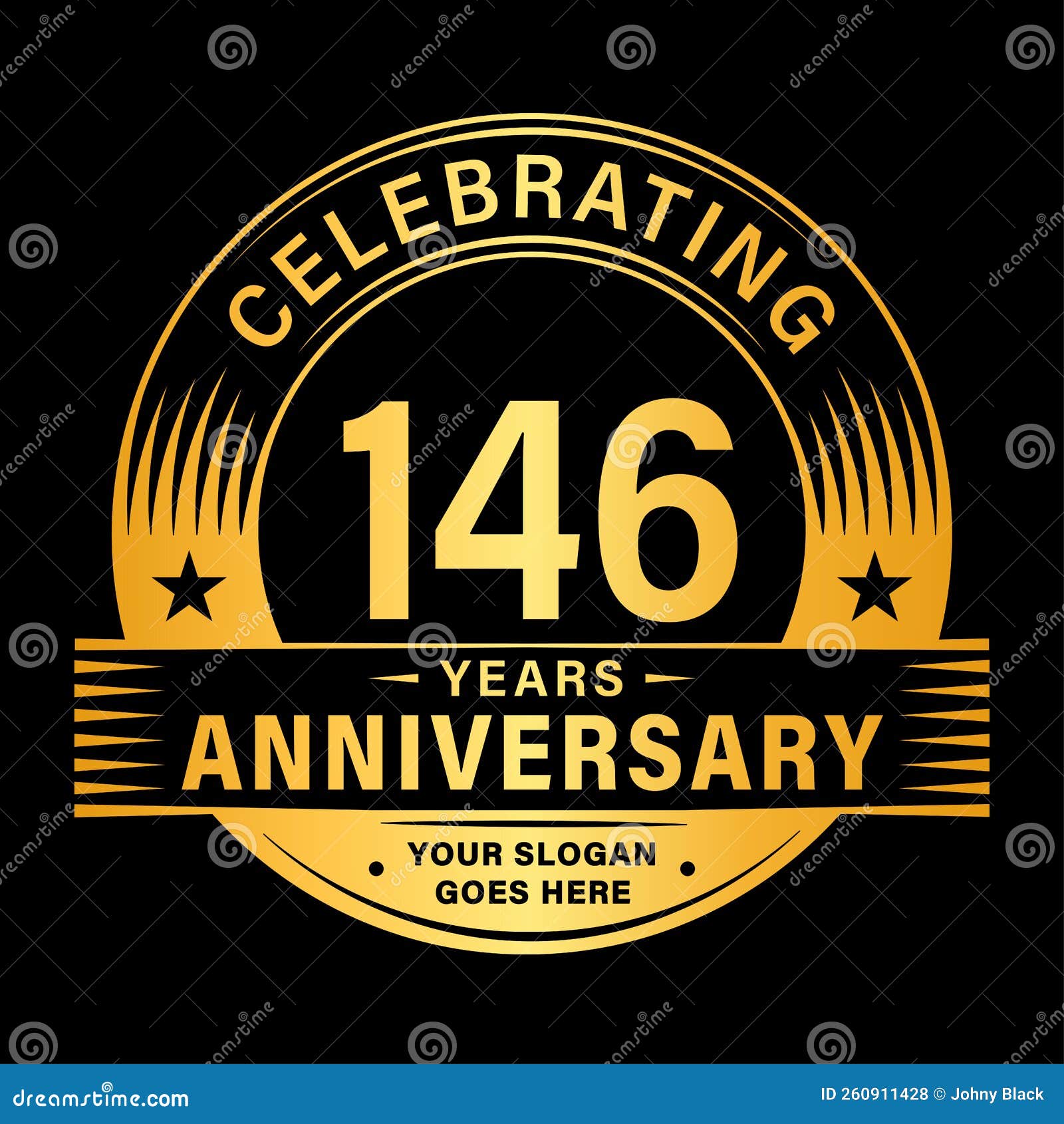 146 Years Anniversary Celebration Design Template. 146th Logo Vector ...