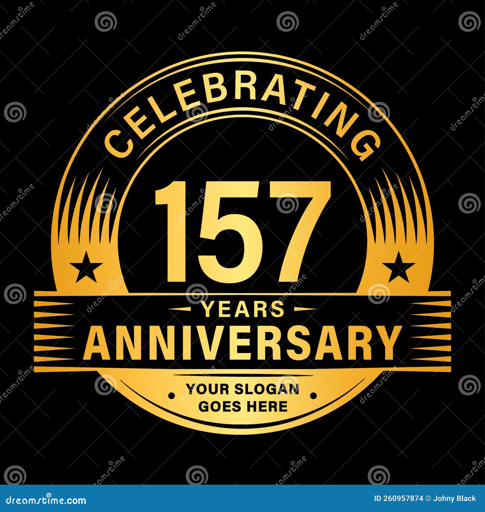 157 Years Anniversary Celebration Design Template. 157th Logo Vector ...
