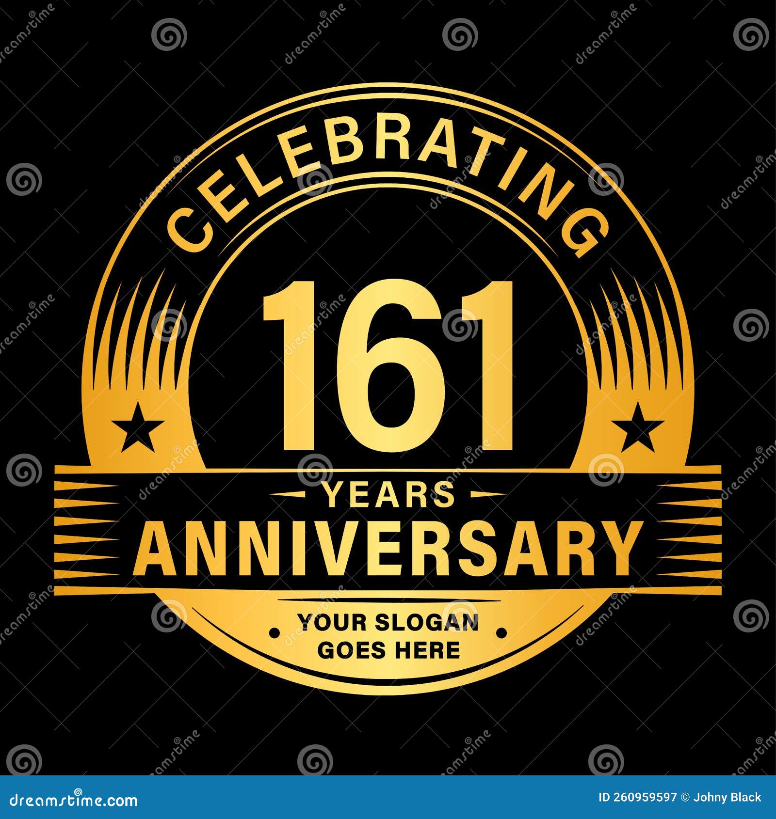 161 Years Anniversary Celebration Design Template. 161st Logo Vector ...