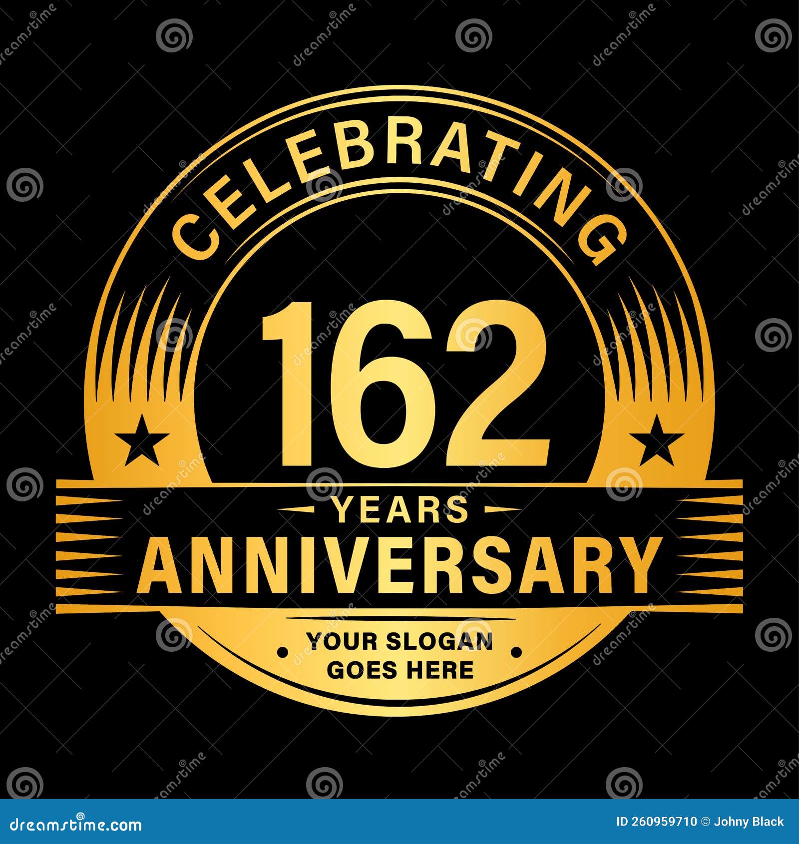 162 Years Anniversary Celebration Design Template. 162nd Logo Vector ...