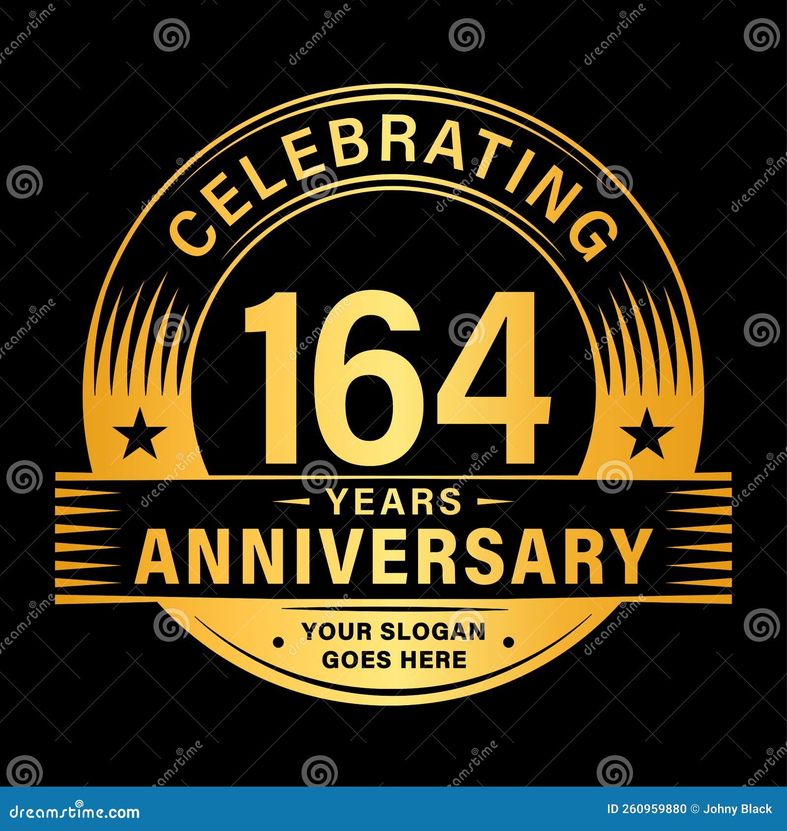 164 Years Anniversary Celebration Design Template. 164th Logo Vector ...