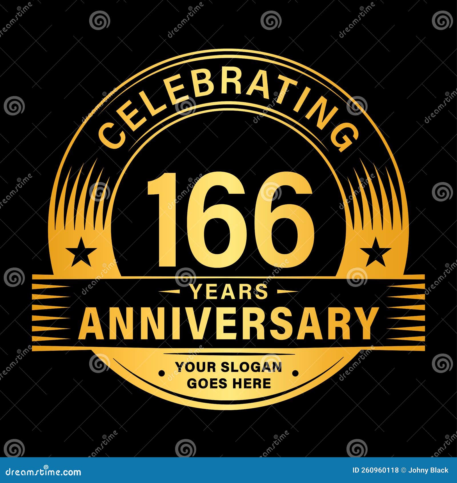 166 Years Anniversary Celebration Design Template. 166th Logo Vector ...