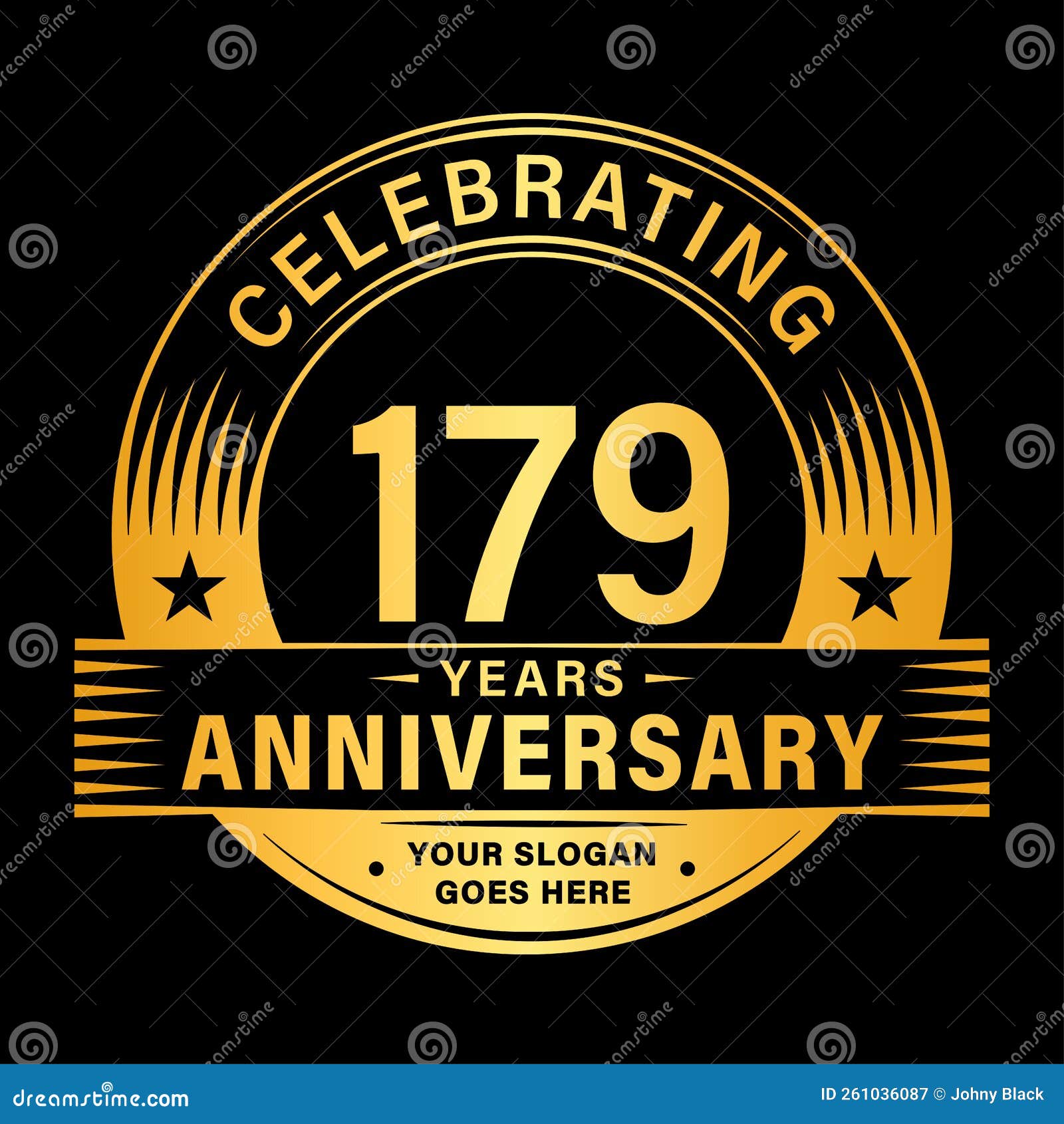 179 Years Anniversary Celebration Design Template. 179th Logo Vector ...