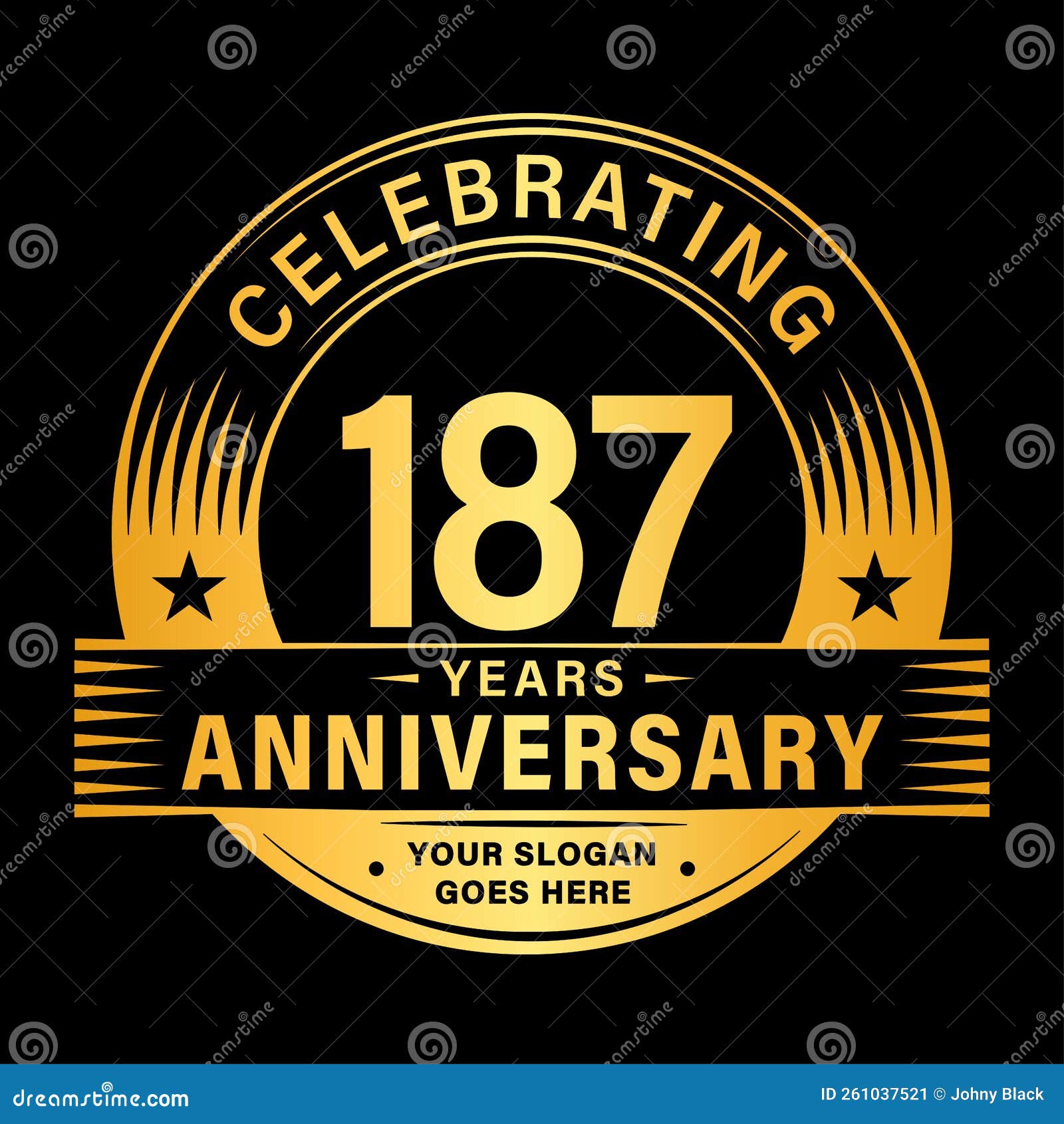 187 Years Anniversary Celebration Design Template. 187th Logo Vector ...