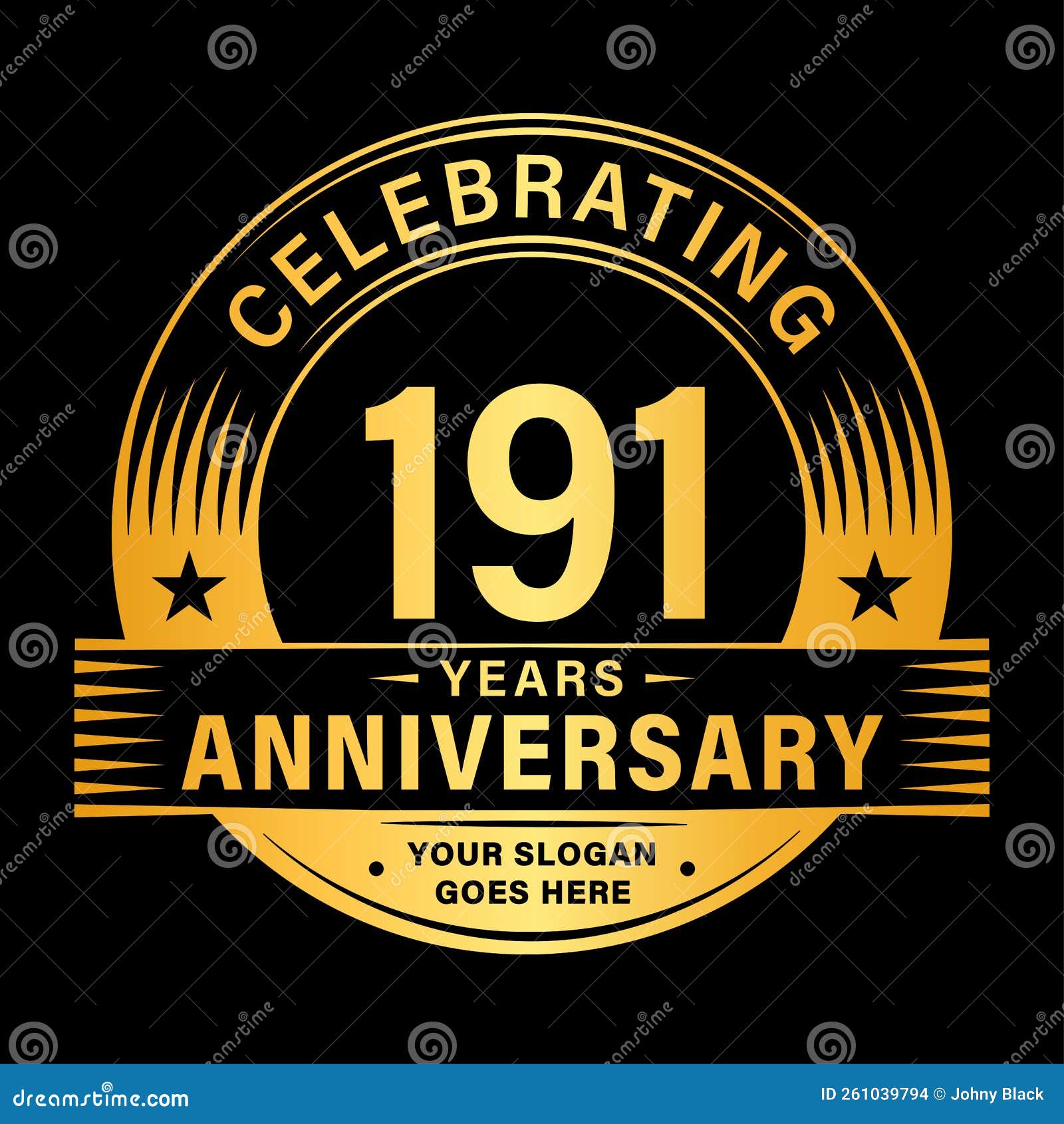 191 Years Anniversary Celebration Design Template. 191st Logo Vector ...