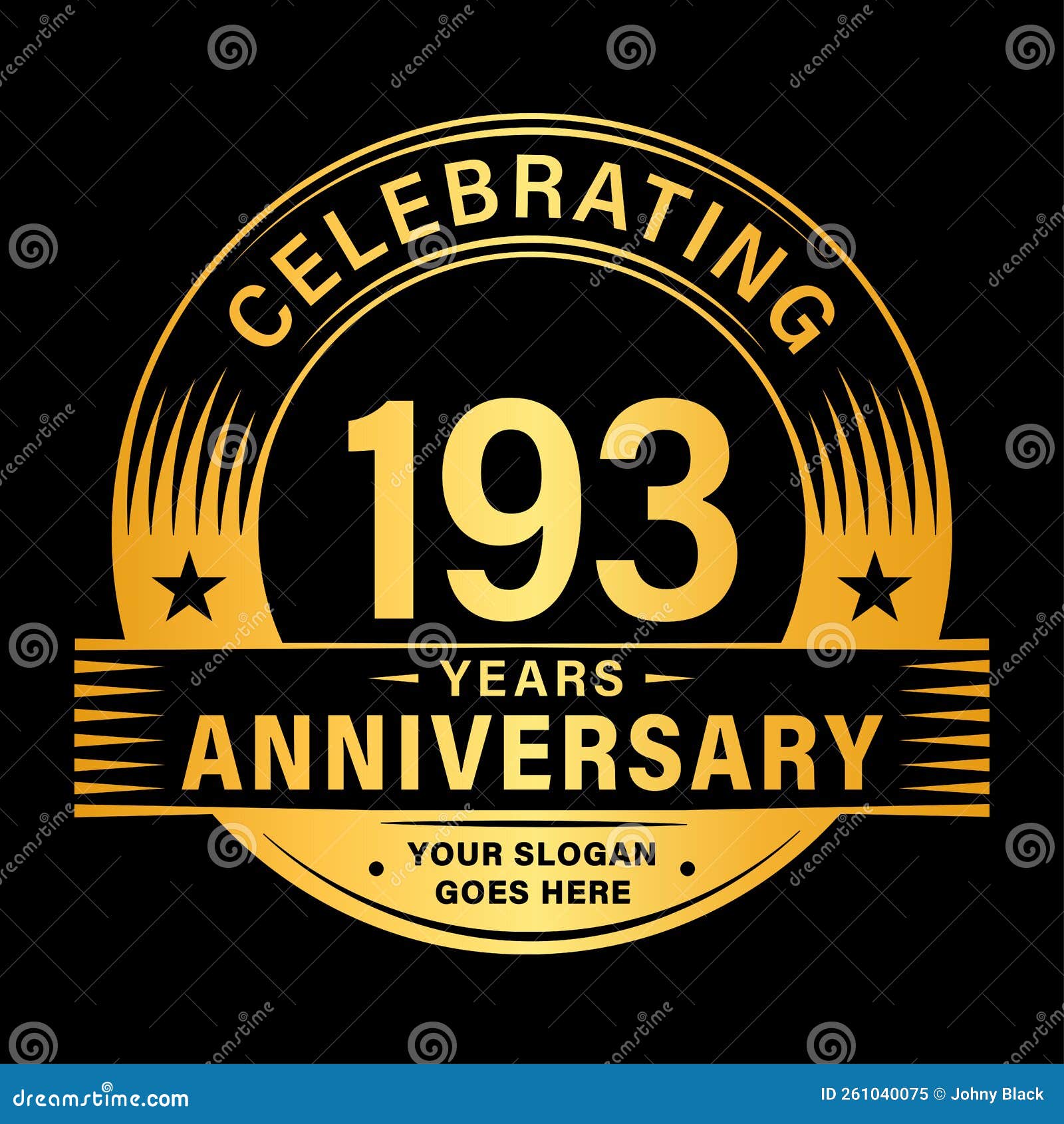 193 Years Anniversary Celebration Design Template. 193rd Logo Vector ...