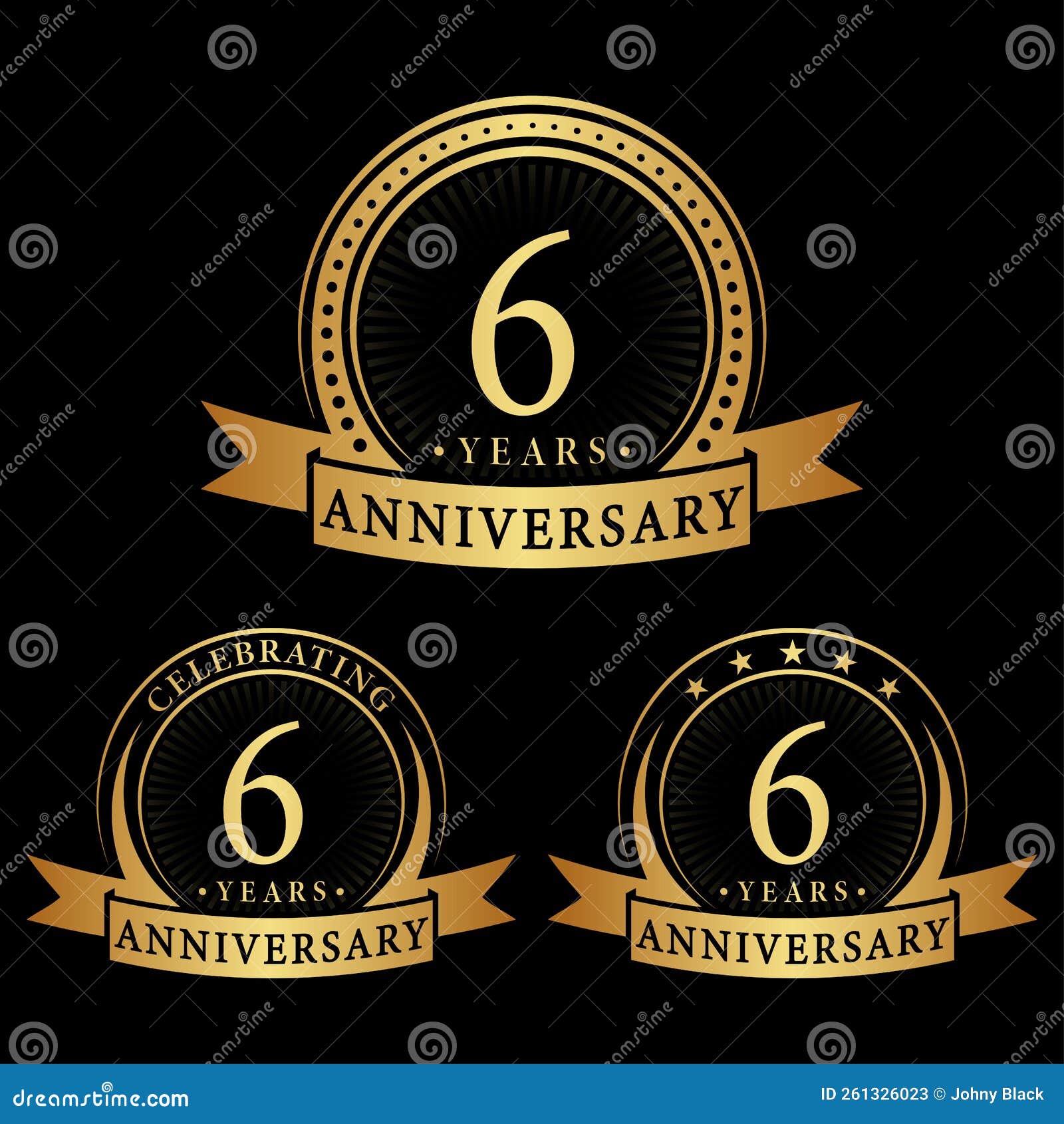 6 Years Anniversary Celebration Logotype. 6th Anniversary Logo ...